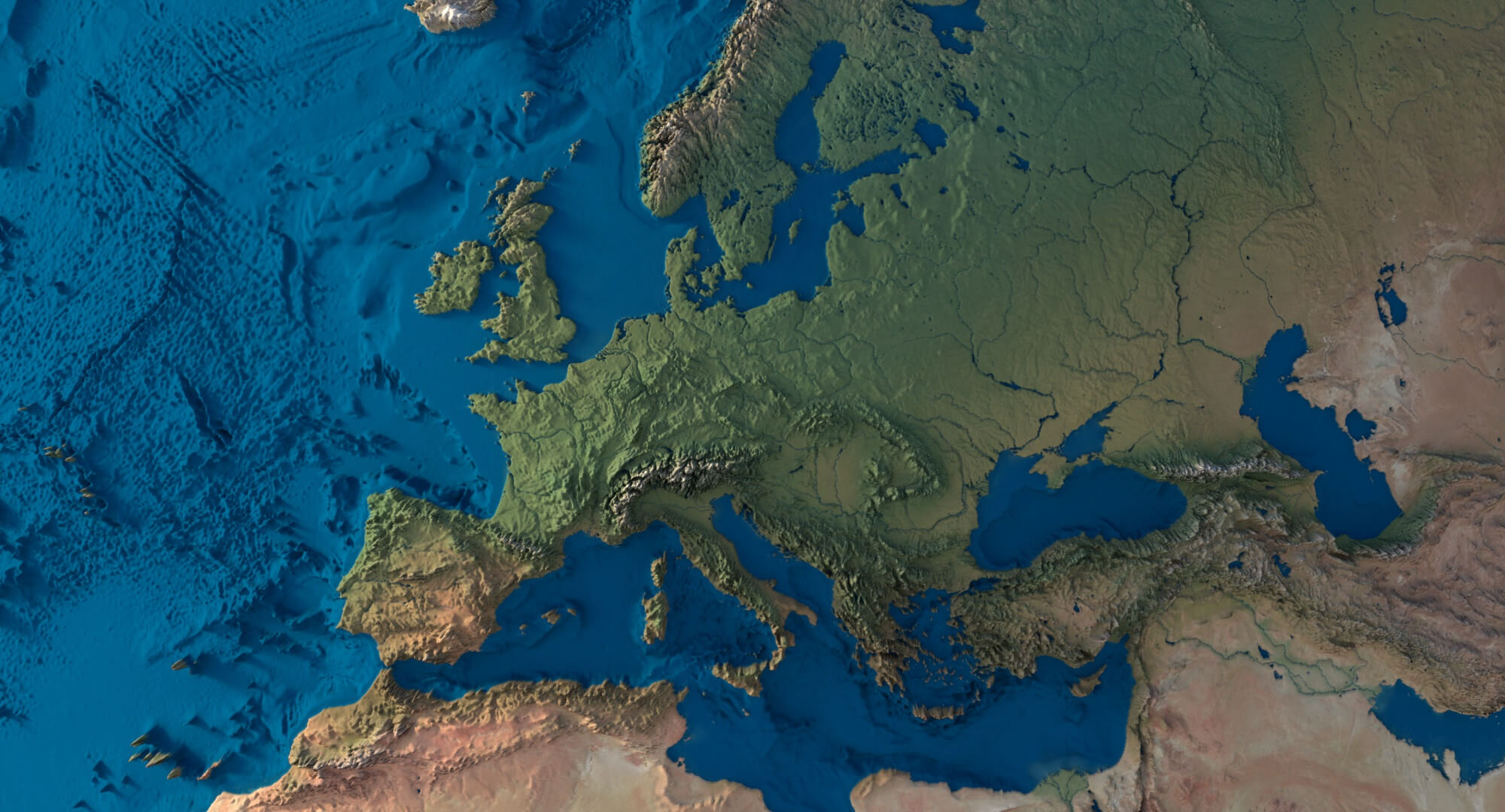 Earth Terrain Without Water - 3D Model by Shustrik