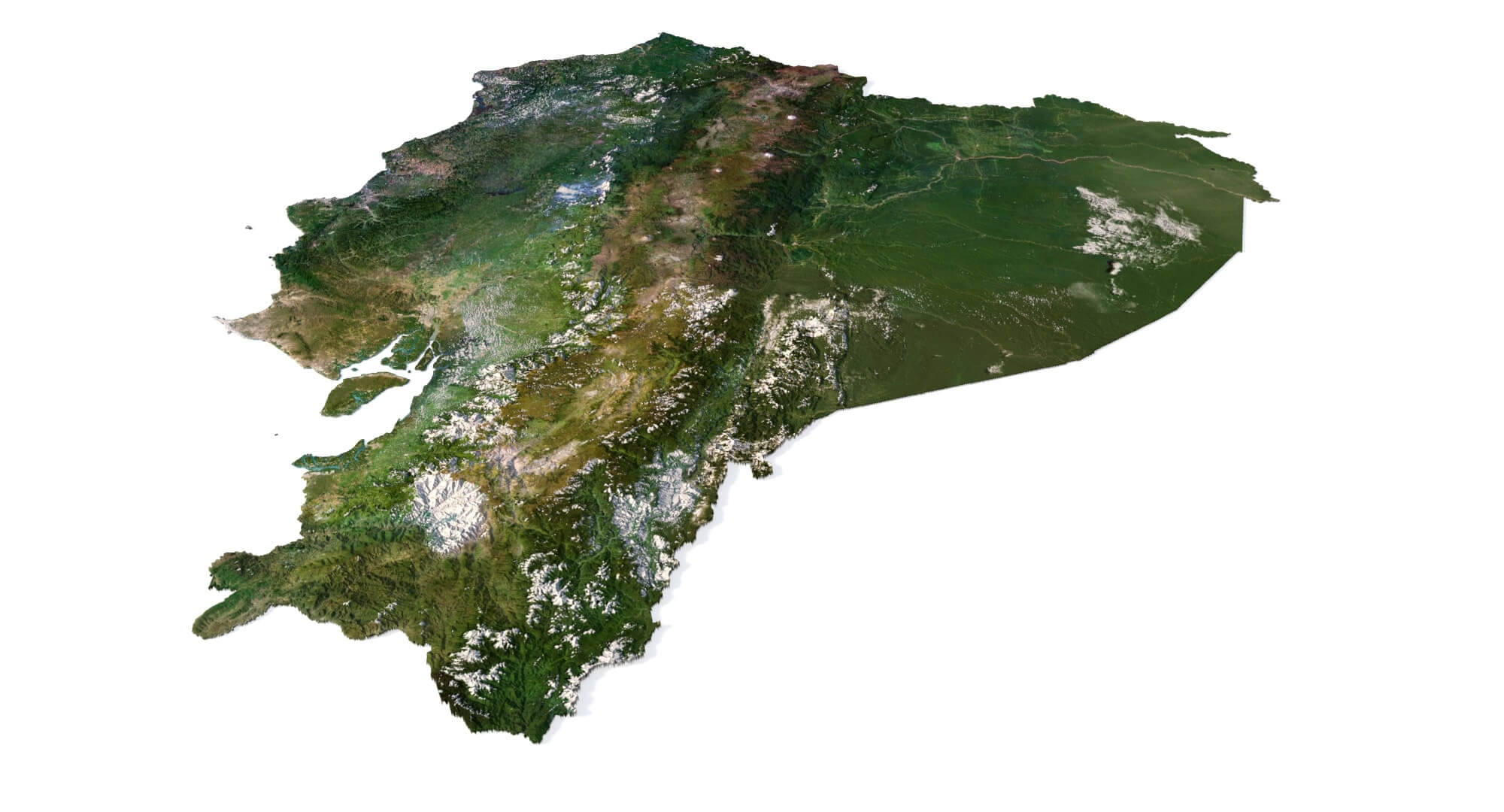 Ecuador Terrain 3D Map by Shustrik