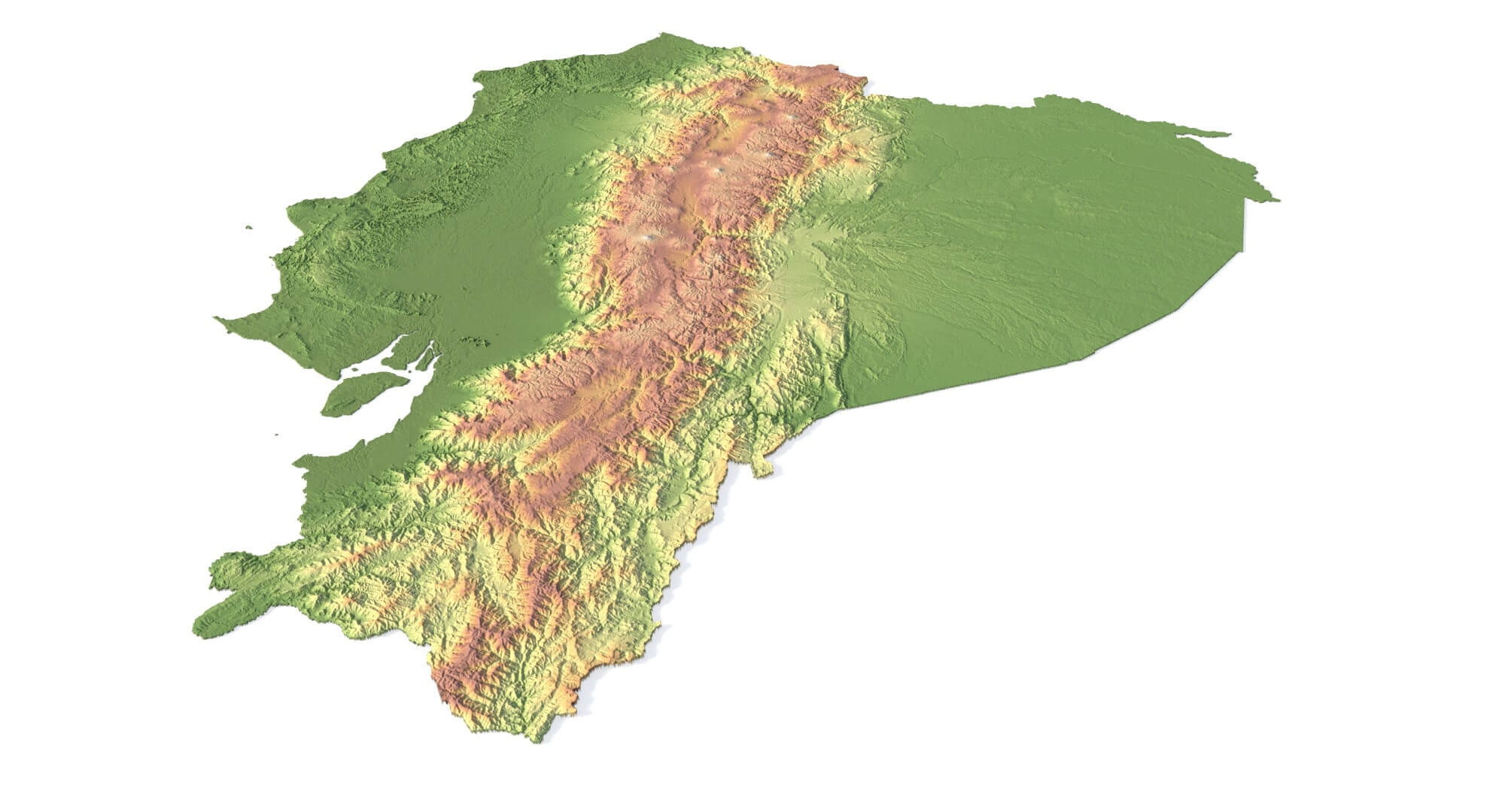 Ecuador Terrain 3D Map by Shustrik