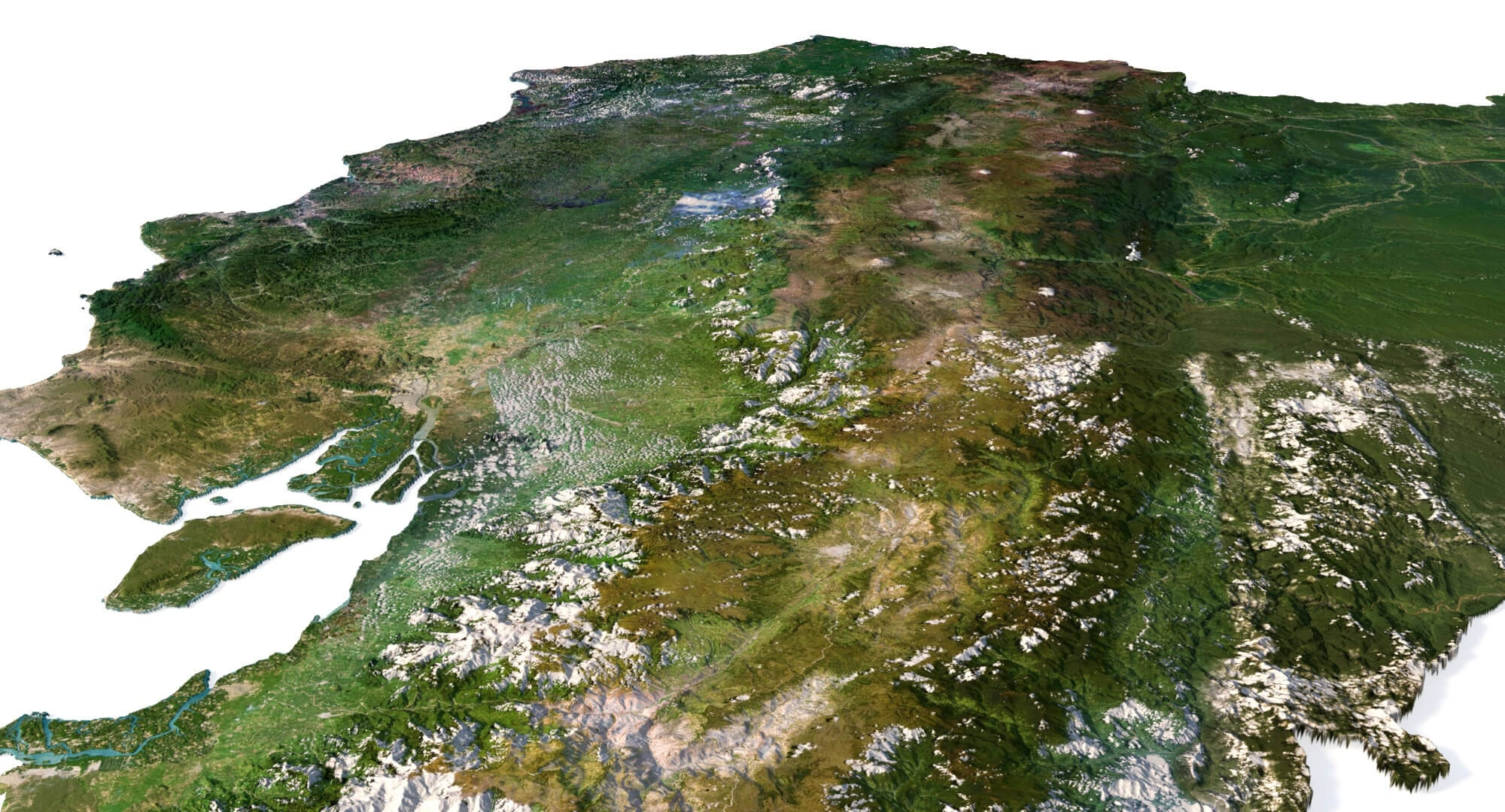 Ecuador Terrain 3D Map by Shustrik