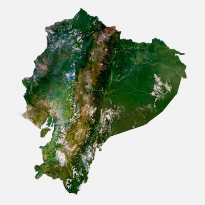 Ecuador Terrain 3D Map by Shustrik