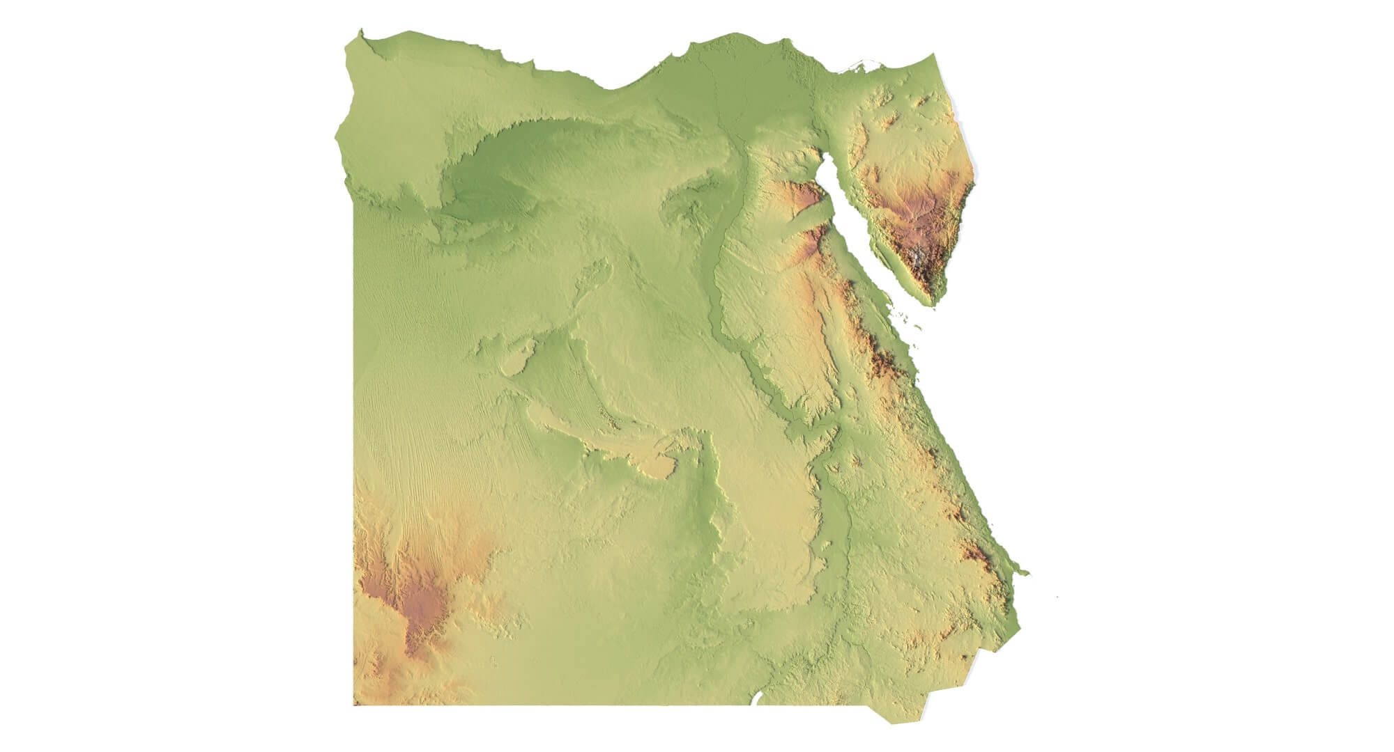 Egypt Terrain 3D Map by Shustrik