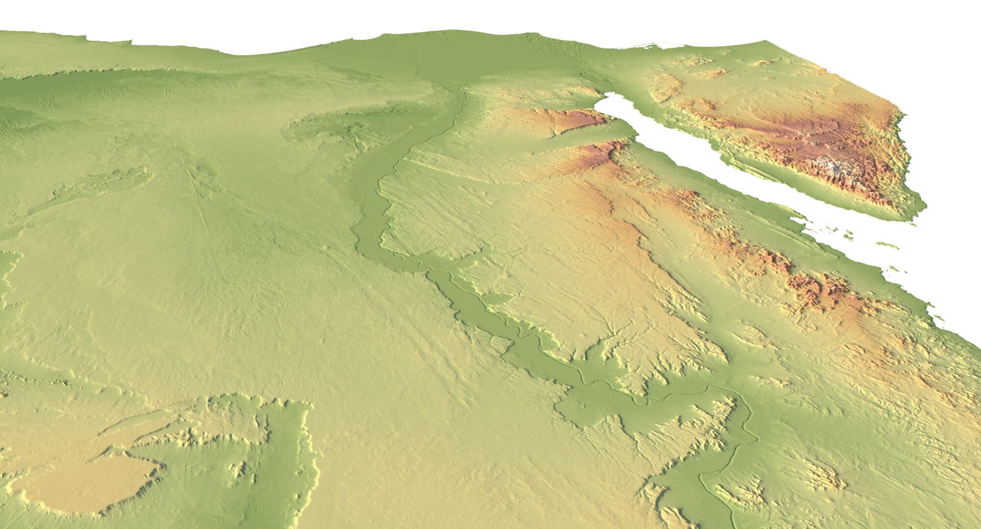 Egypt Terrain 3D Map by Shustrik