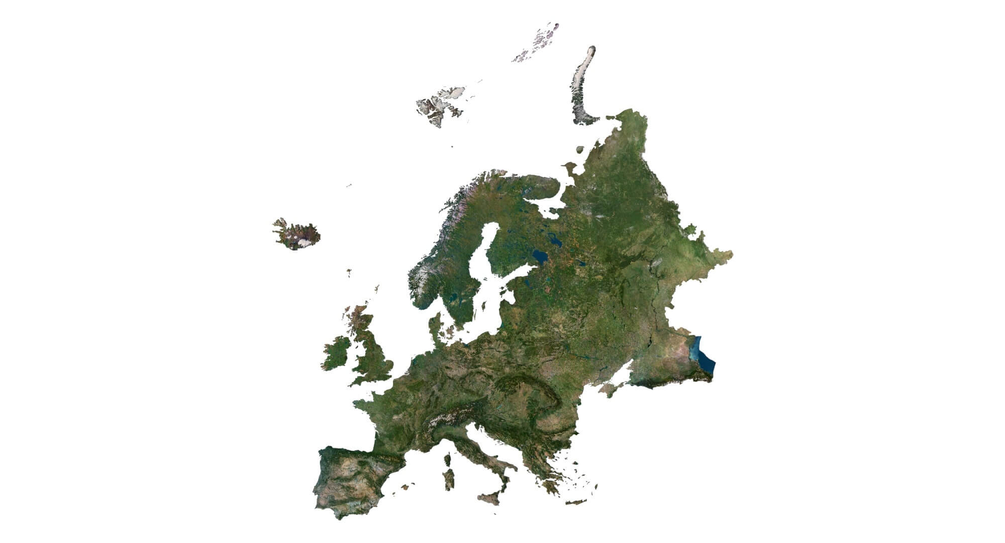 Europe Terrain 3D Map by Shustrik