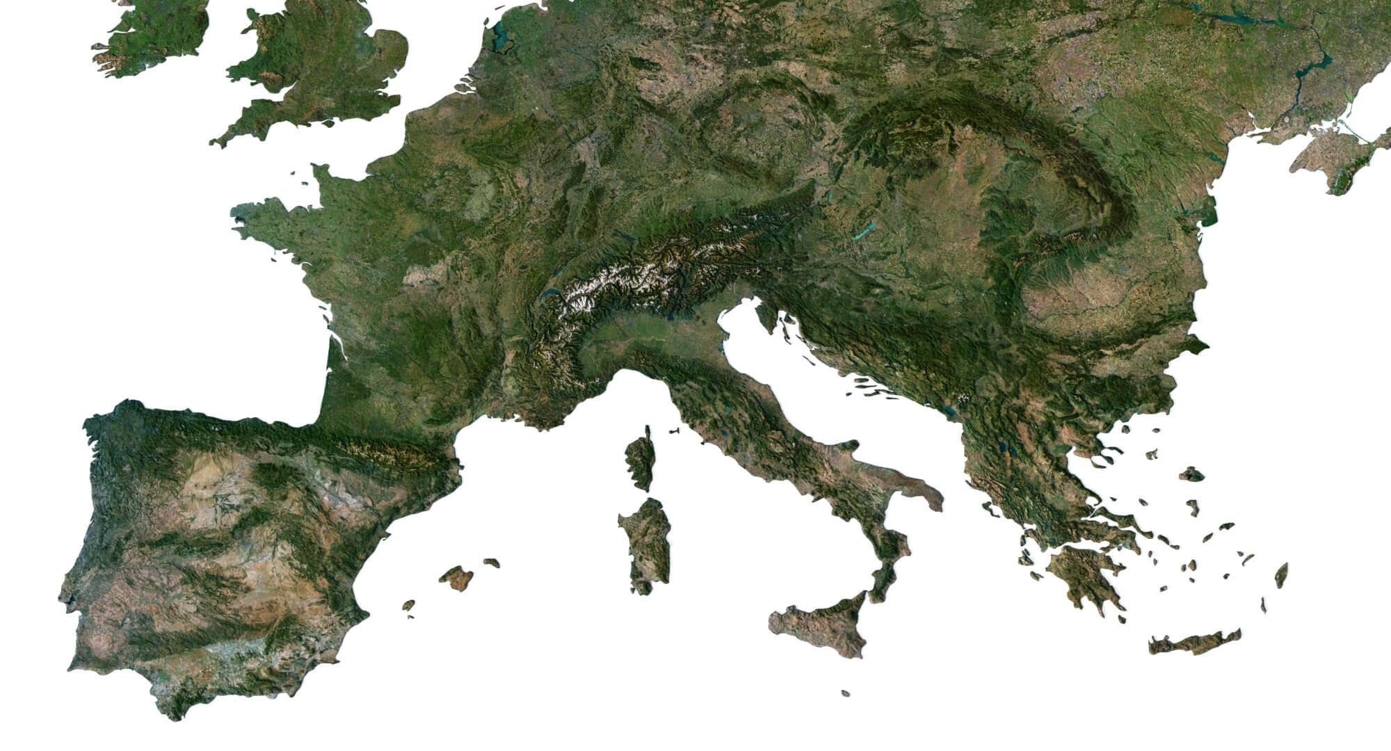 Europe Terrain 3D Map by Shustrik