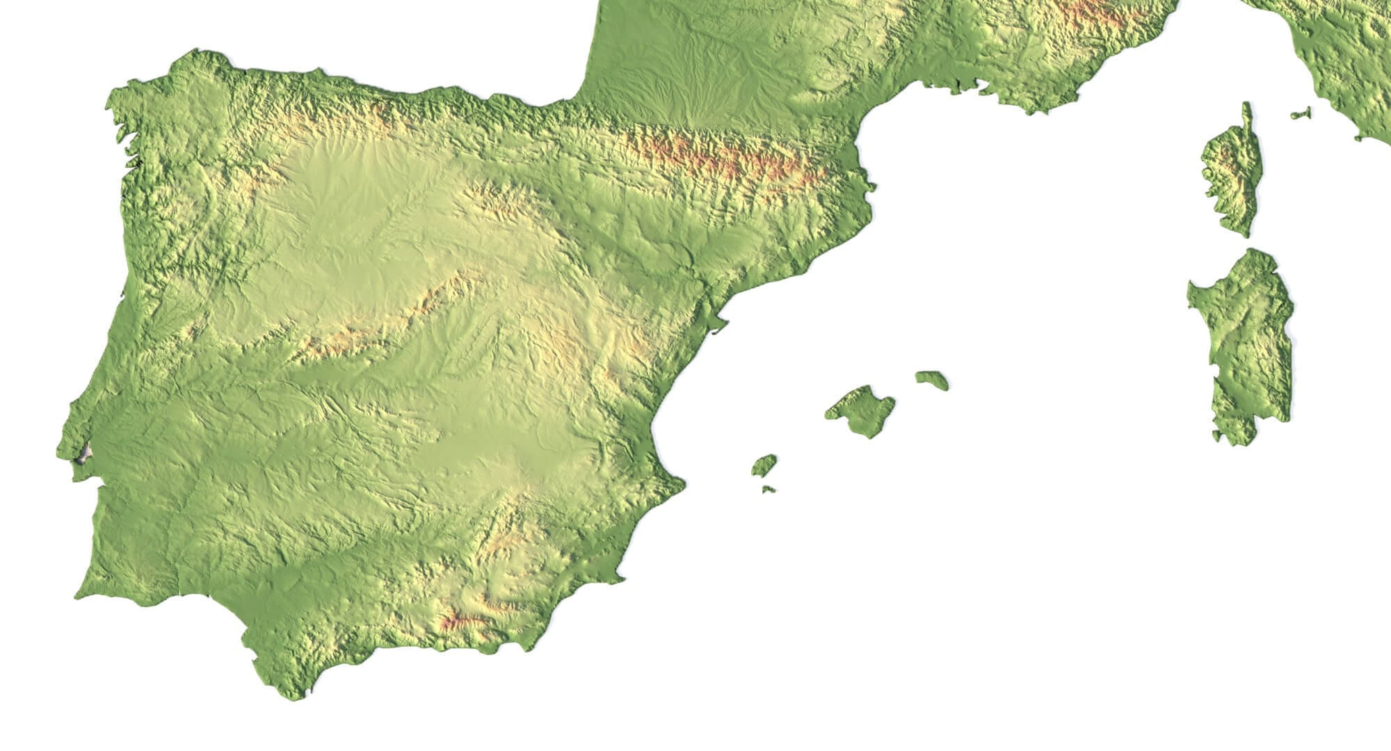 Europe Terrain 3D Map by Shustrik