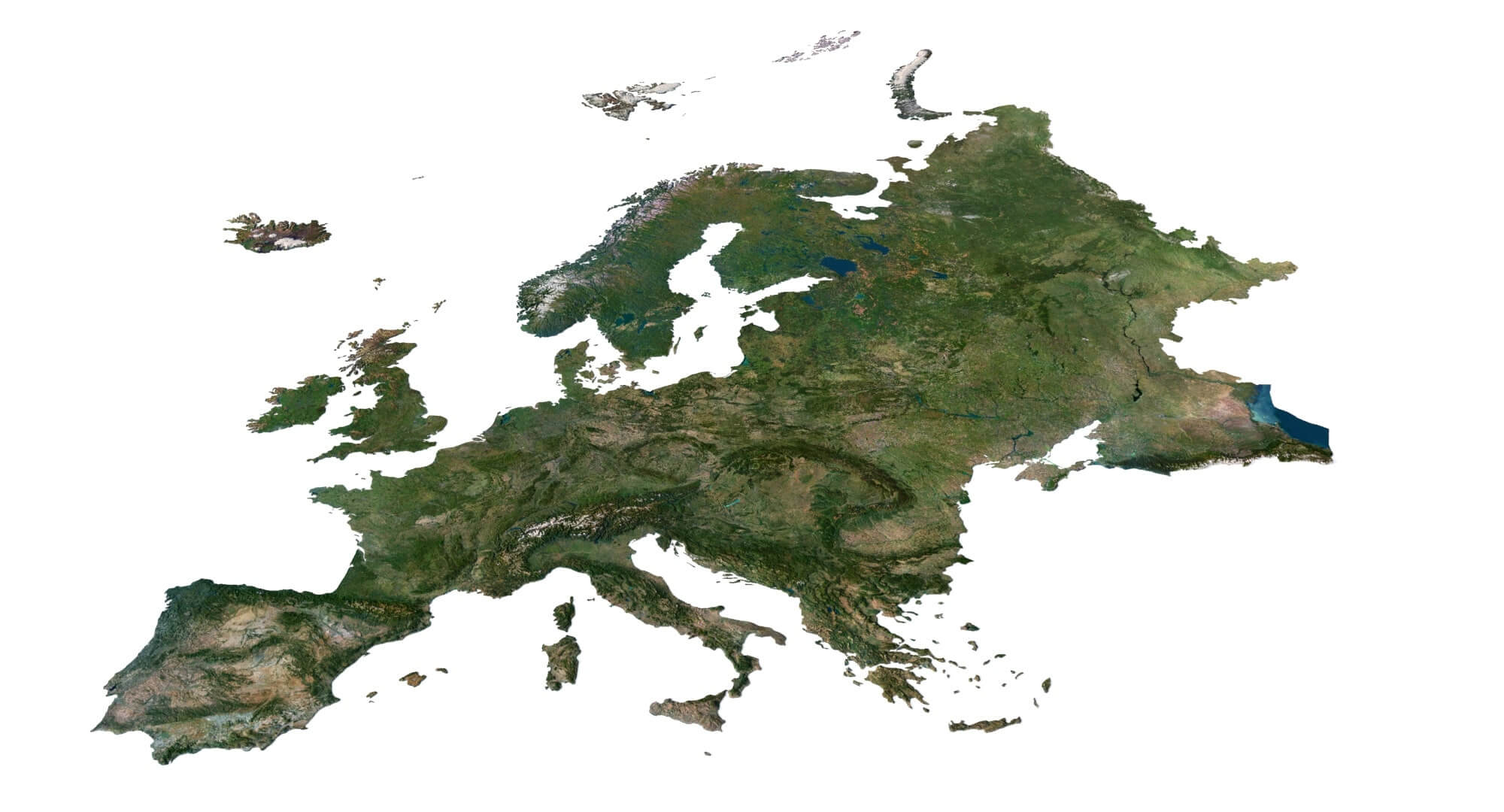 Europe Terrain 3D Map by Shustrik