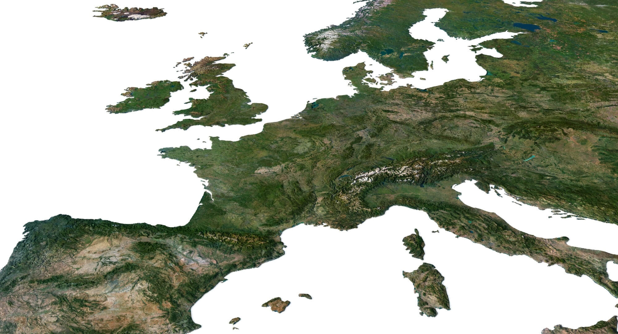 Europe Terrain 3D Map by Shustrik