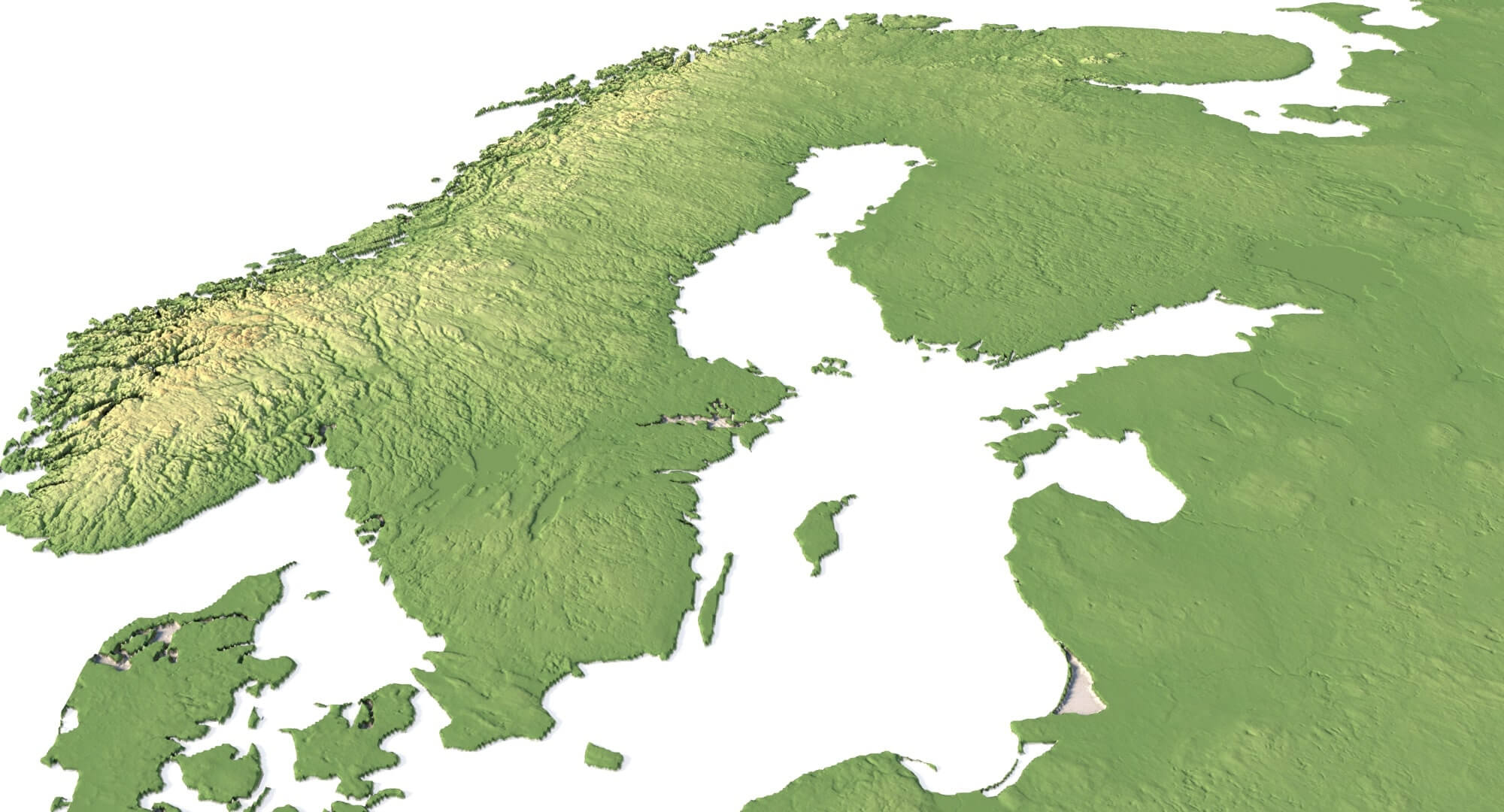 Europe Terrain 3D Map by Shustrik