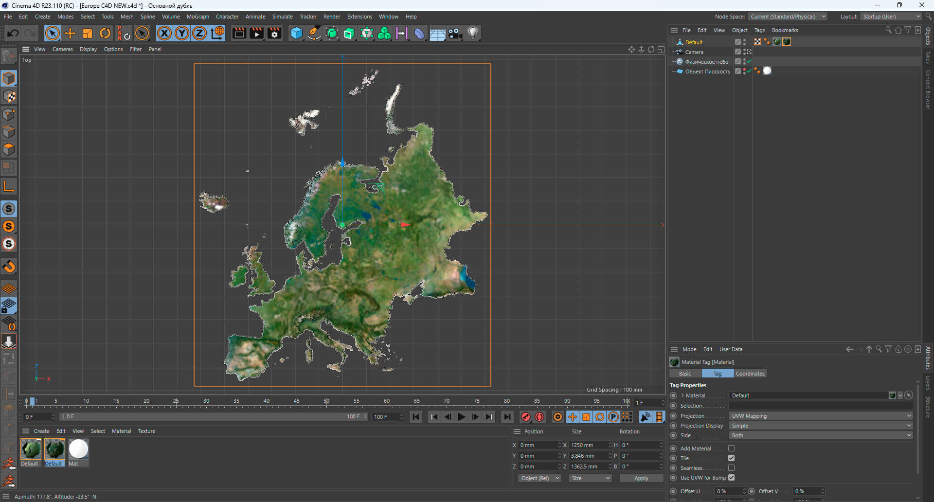 Europe Terrain 3D Map by Shustrik