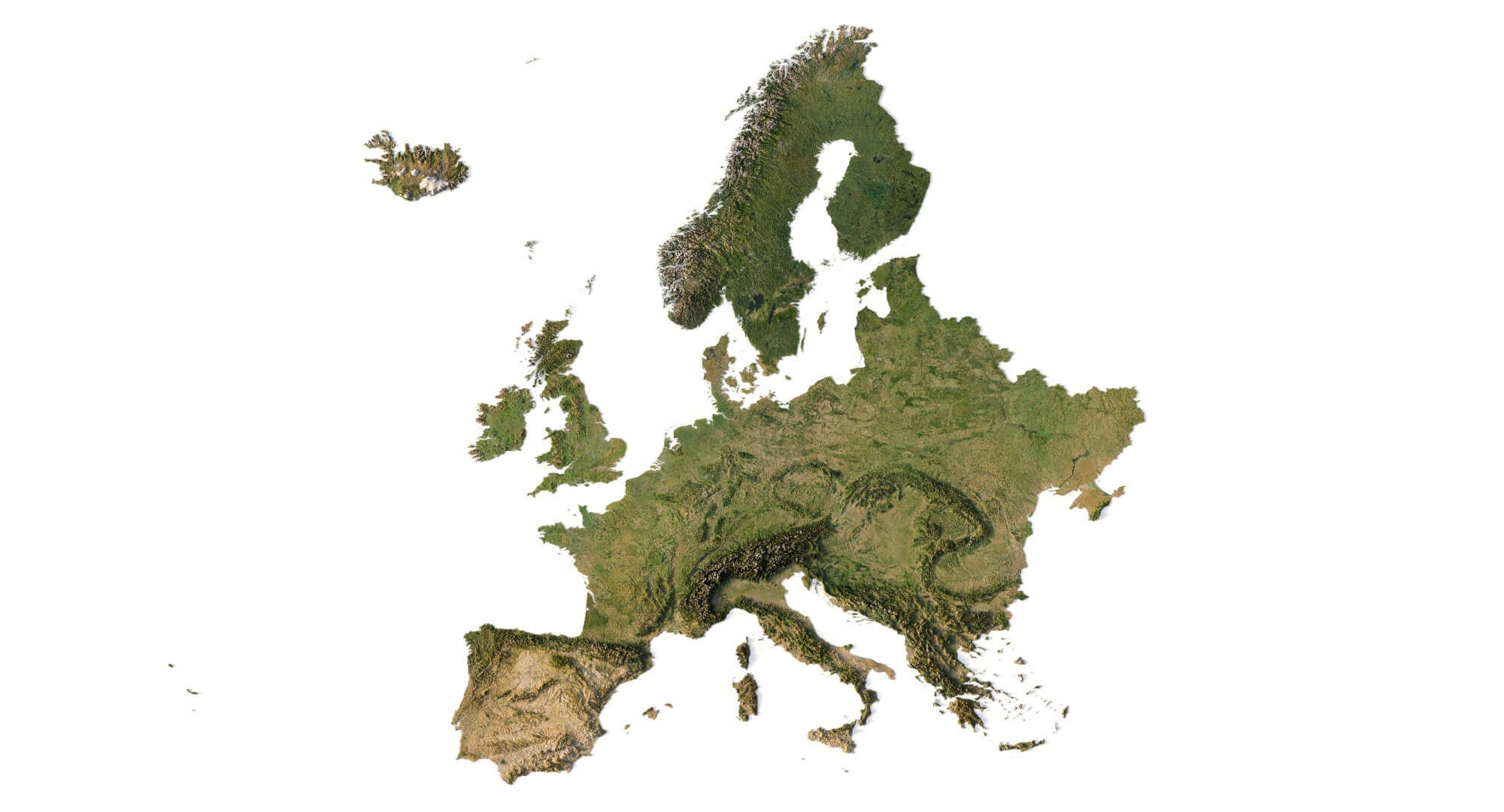 Europe Terrain - 3D Model by Shustrik