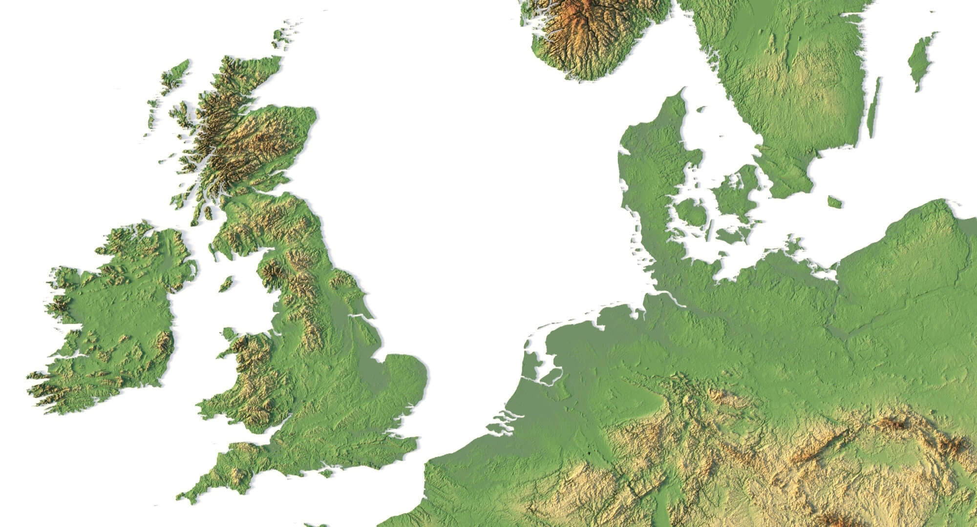 Europe Terrain - 3D Model by Shustrik