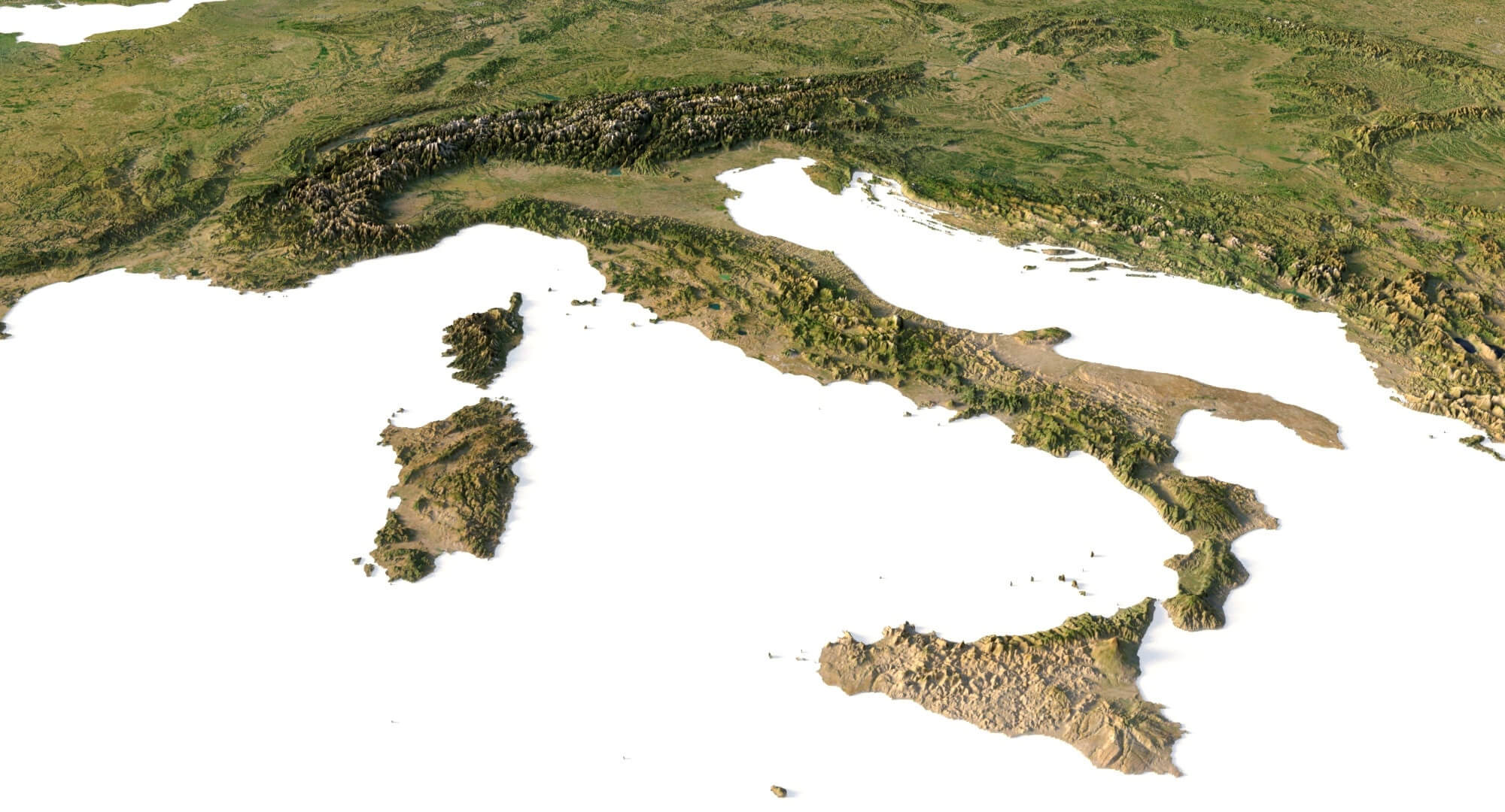 Europe Terrain - 3D Model by Shustrik