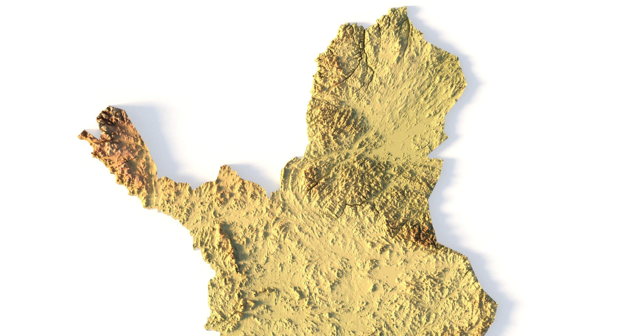 Finland Terrain for CNC, Printing and Design - 3D Print Model by Shustrik