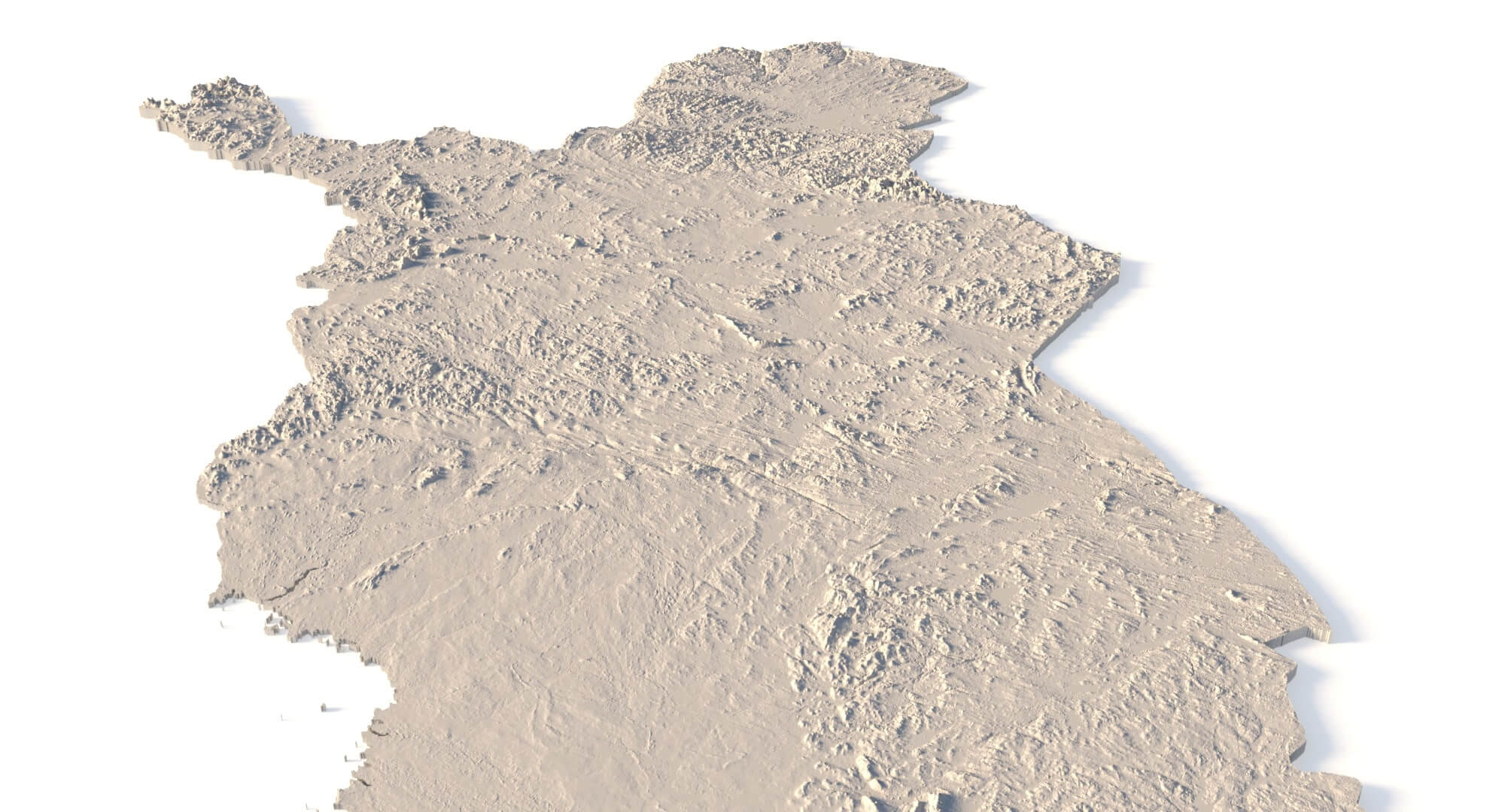 Finland Terrain for CNC, Printing and Design - 3D Print Model by Shustrik