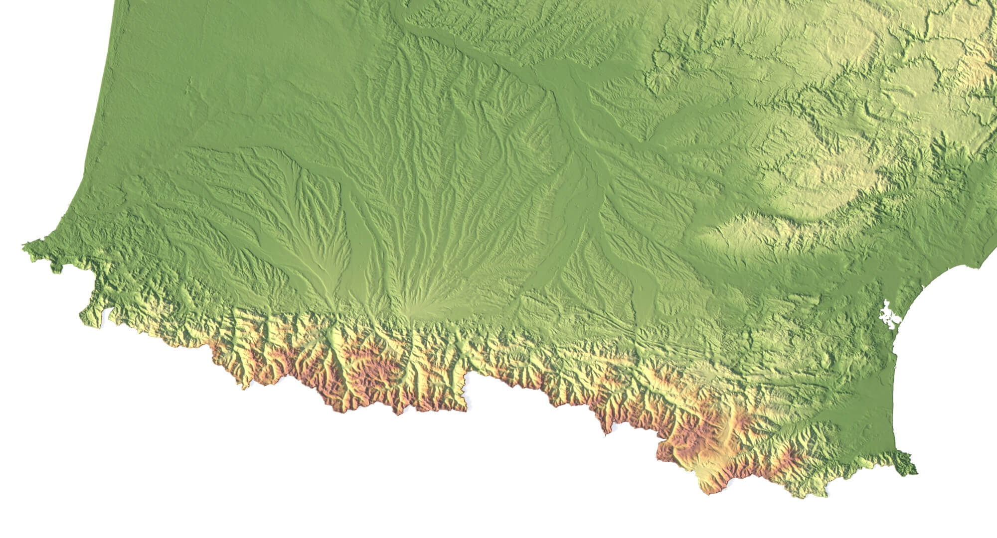France Terrain 3D Map by Shustrik