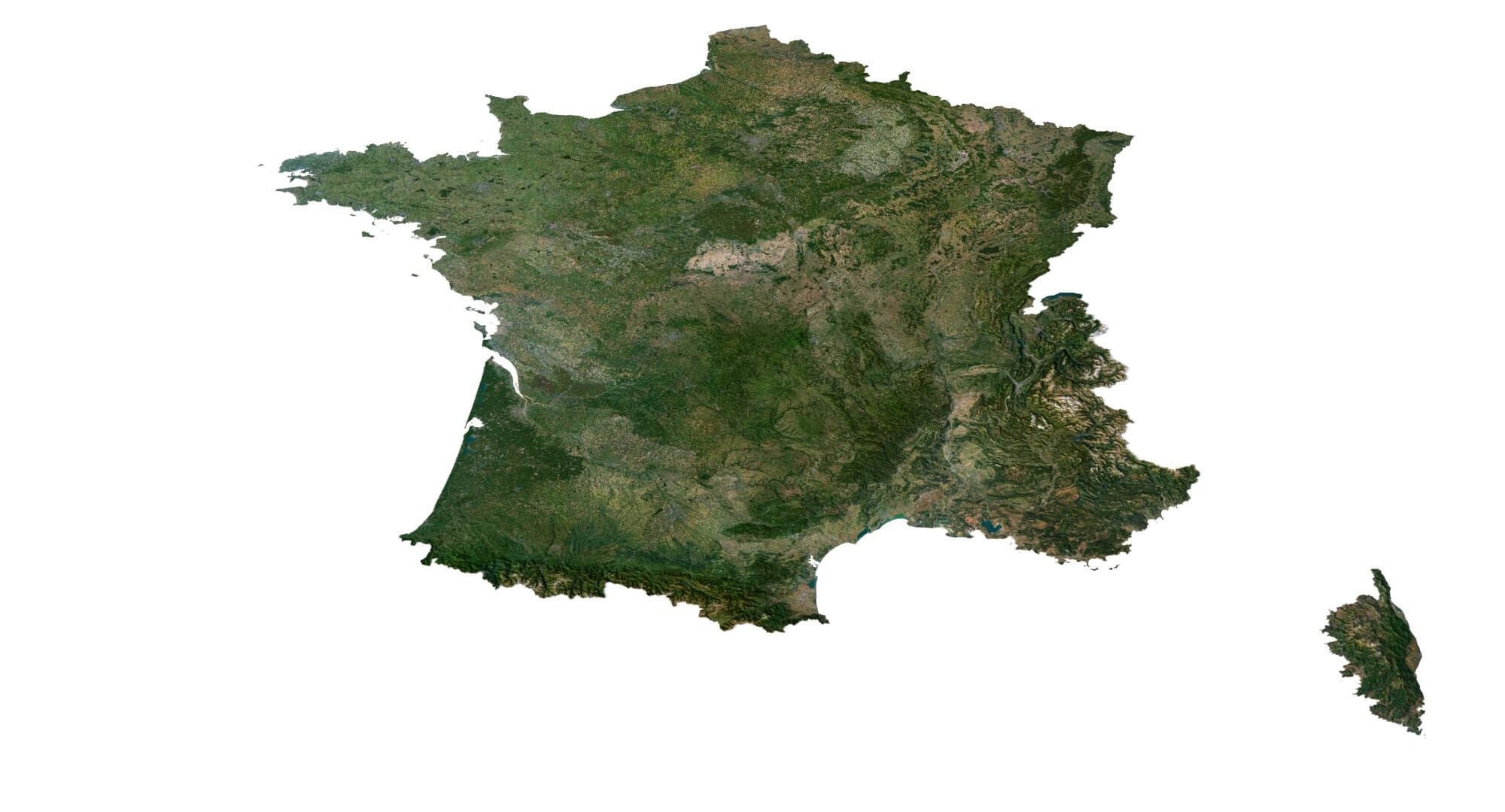 France Terrain 3D Map by Shustrik