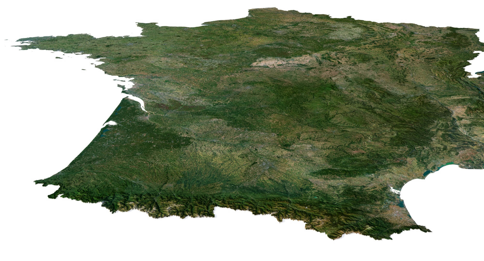 France Terrain 3D Map by Shustrik