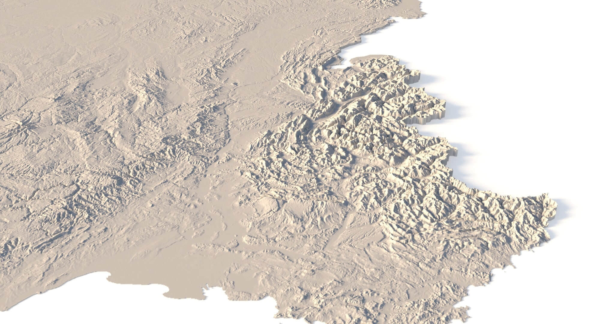 France Terrain for CNC, Printing and Design - 3D Model by Shustrik