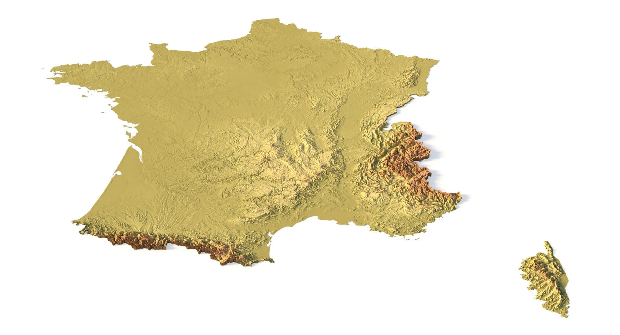 France Terrain - 3D Model by Shustrik