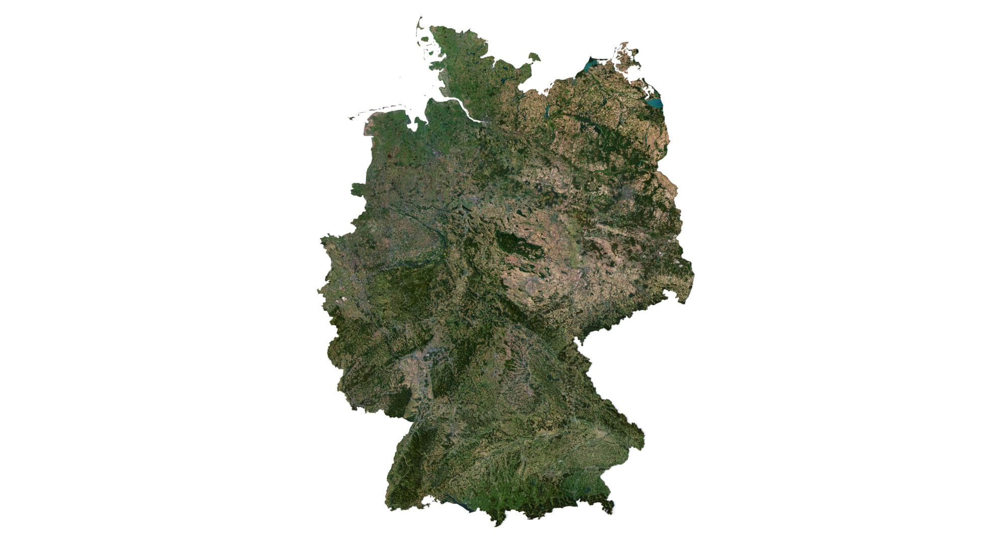Germany Terrain 3D Map by Shustrik