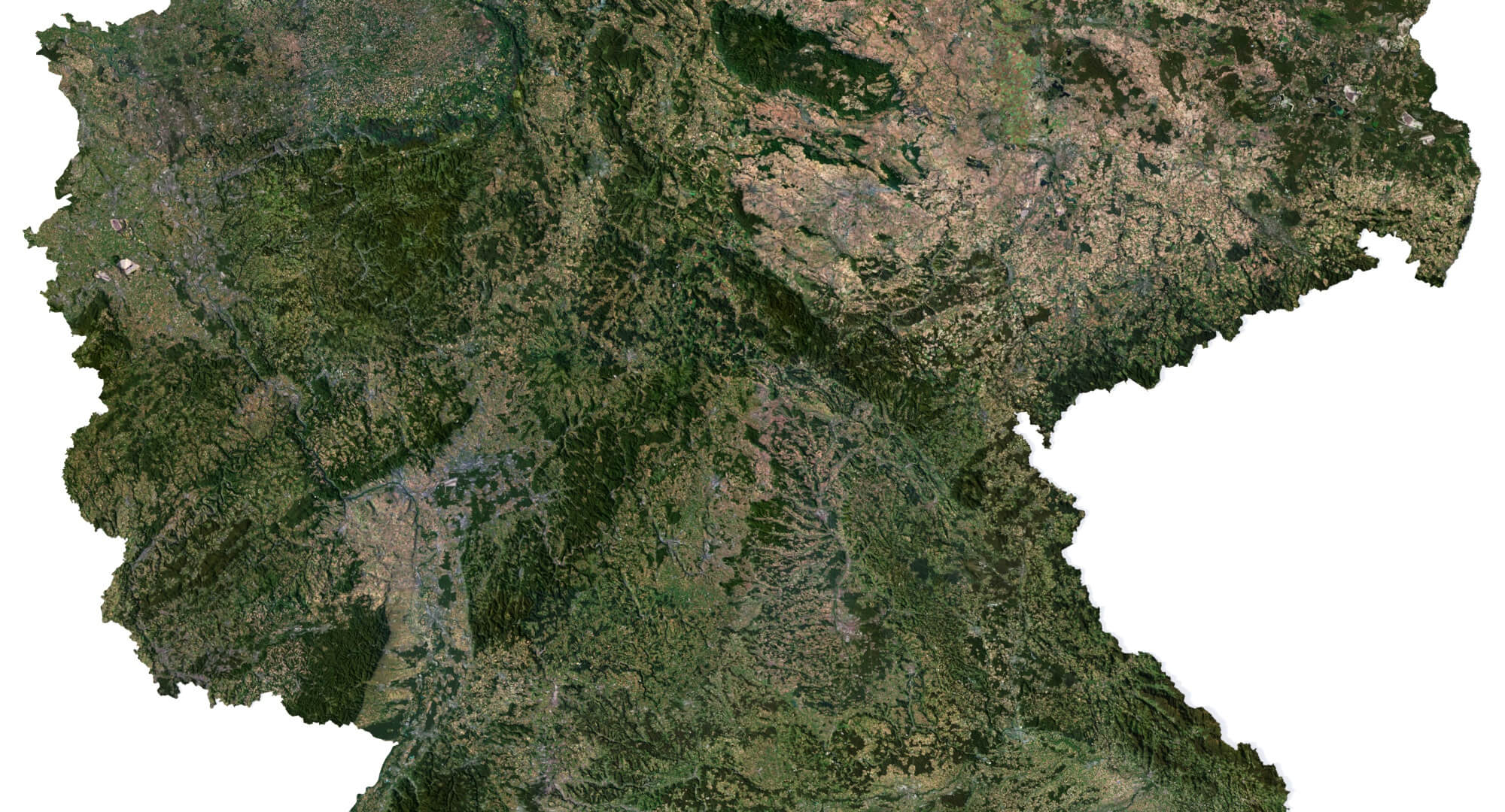 Germany Terrain 3D Map by Shustrik