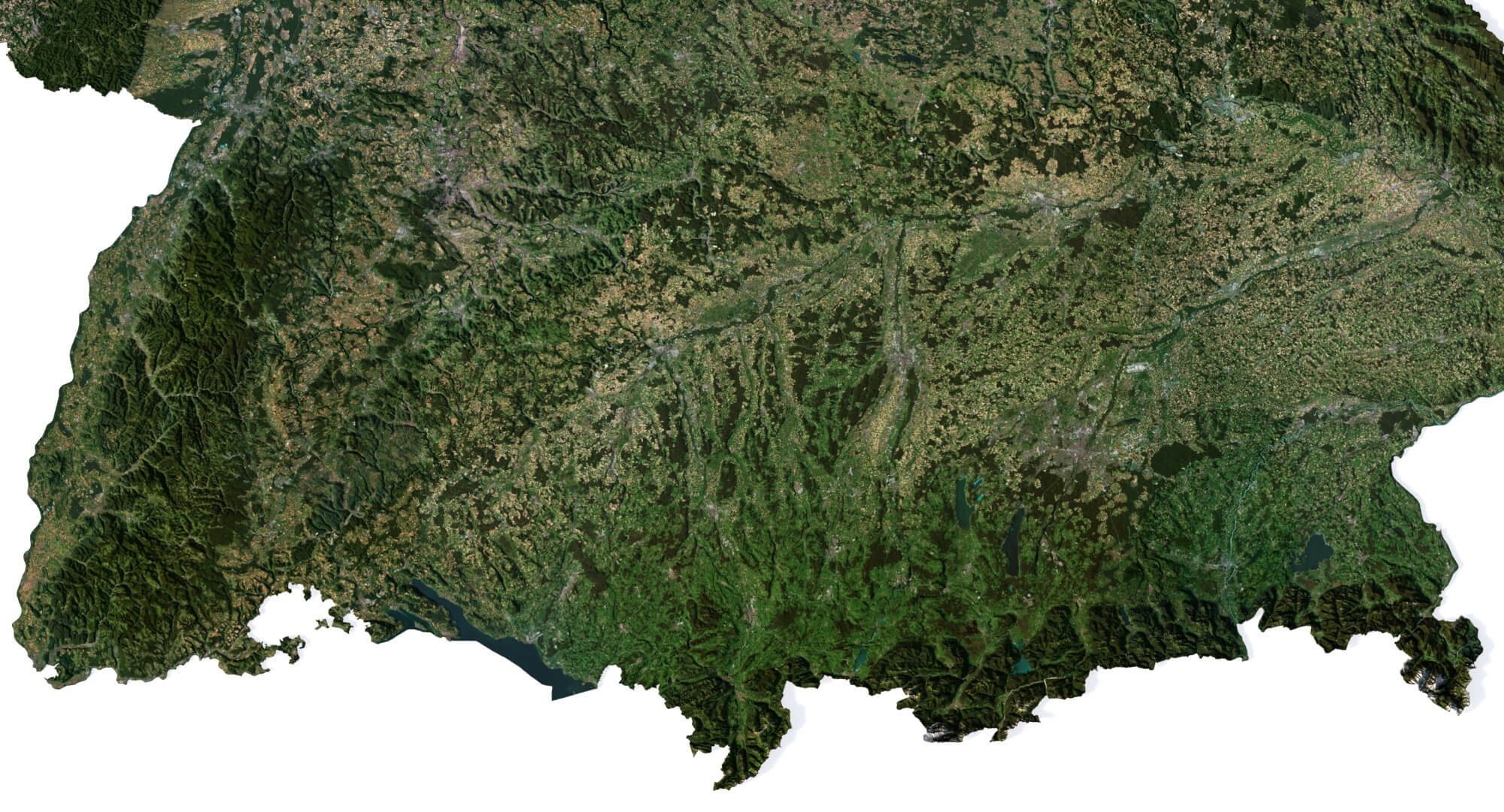 Germany Terrain 3D Map by Shustrik