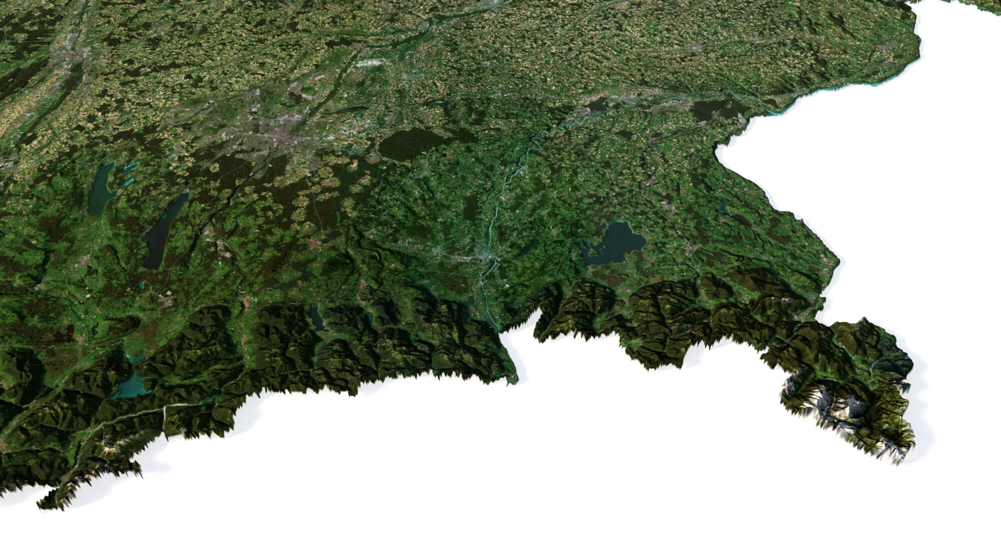 Germany Terrain 3D Map by Shustrik