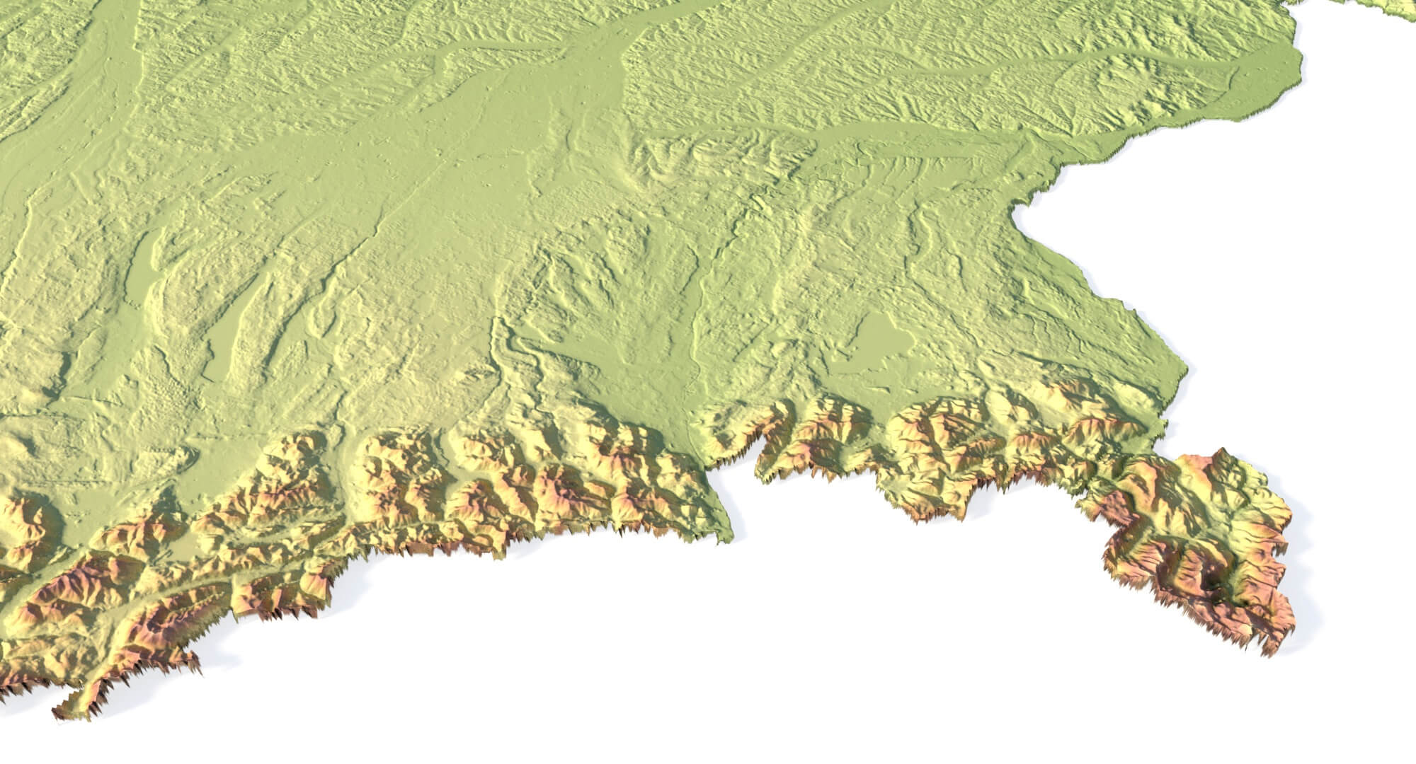 Germany Terrain 3D Map by Shustrik