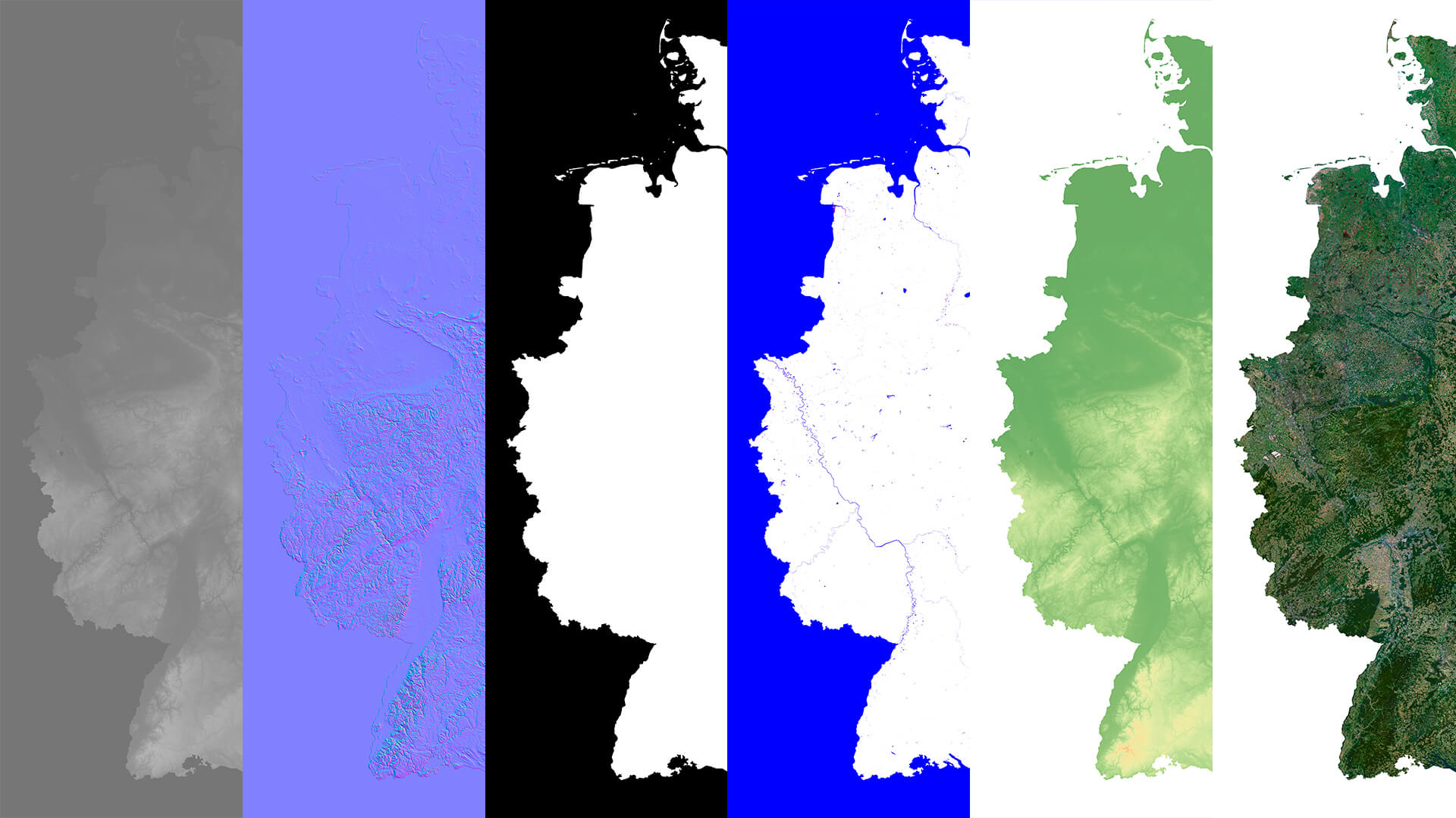 Germany Terrain 3D Map by Shustrik