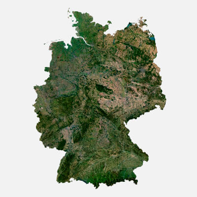 Germany Terrain 3D Map by Shustrik