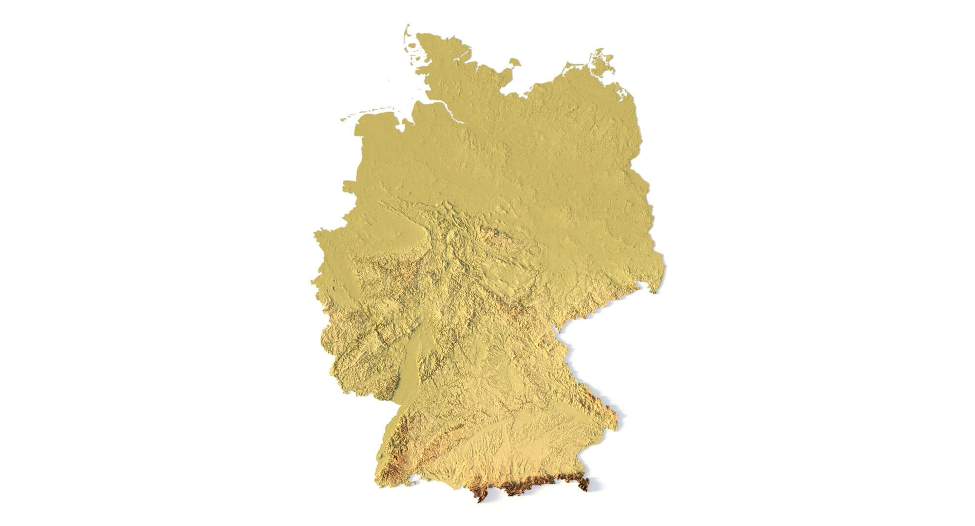 Germany Terrain - 3D Model by Shustrik