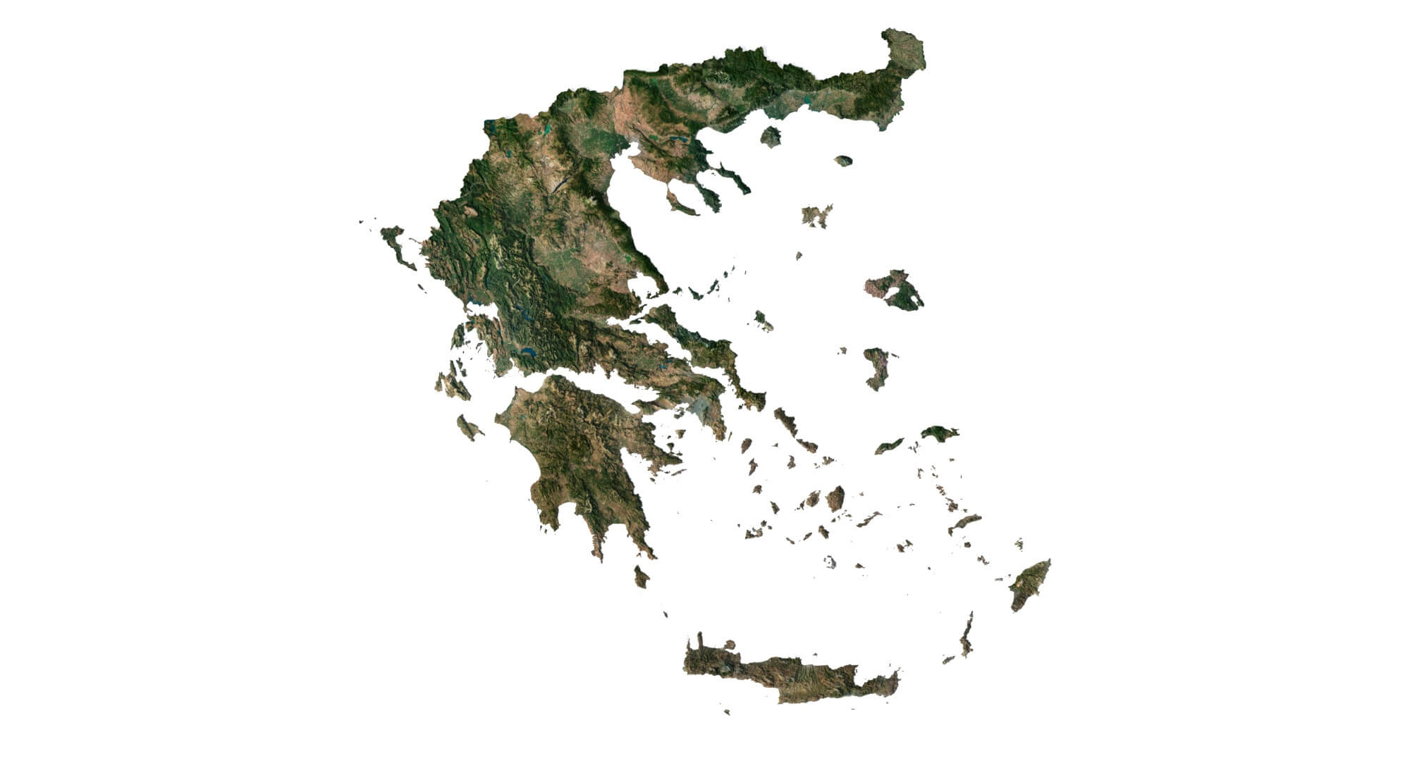 Greece Terrain 3D Map by Shustrik