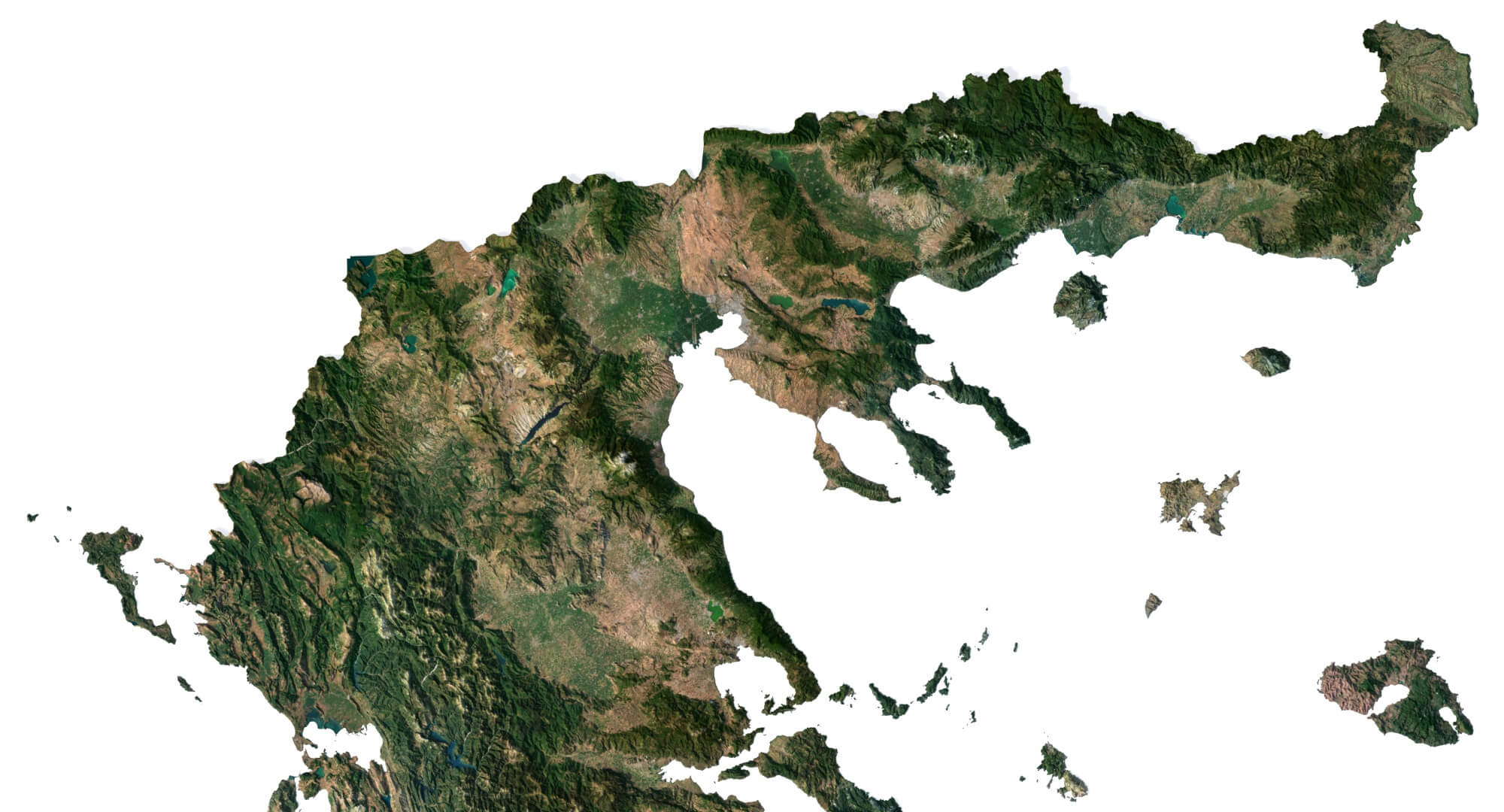 Greece Terrain 3D Map by Shustrik