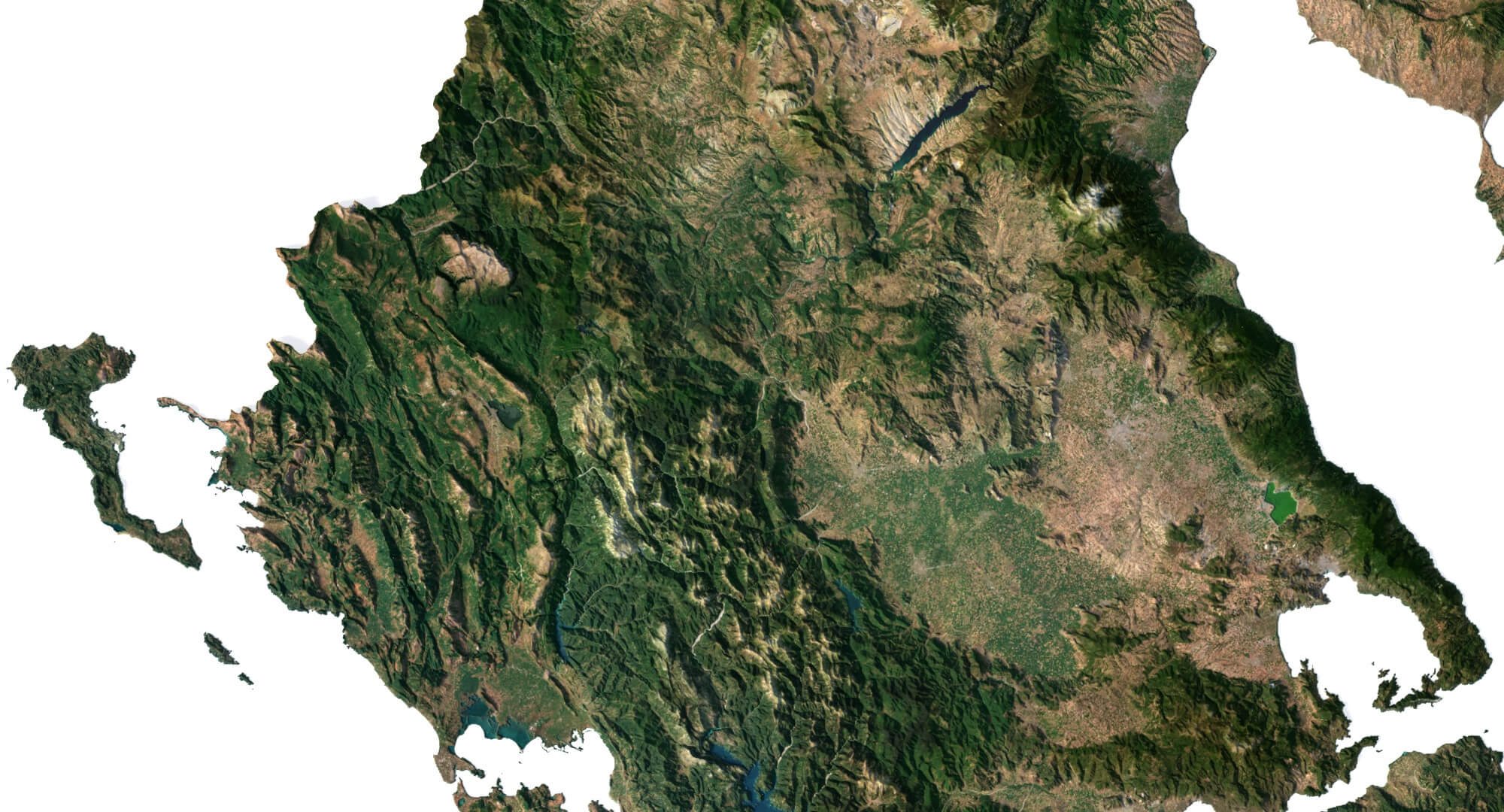 Greece Terrain 3D Map by Shustrik