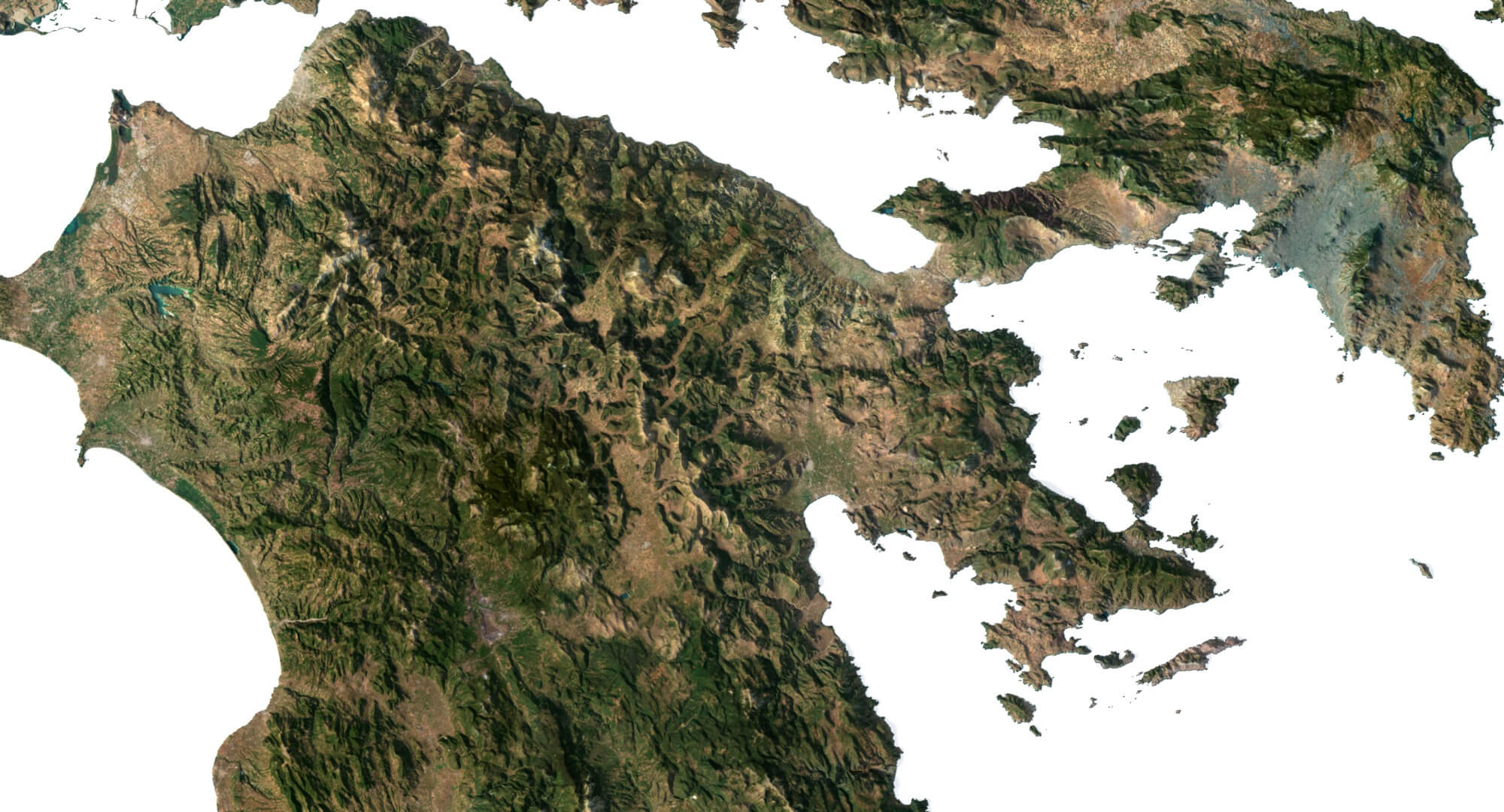 Greece Terrain 3D Map by Shustrik