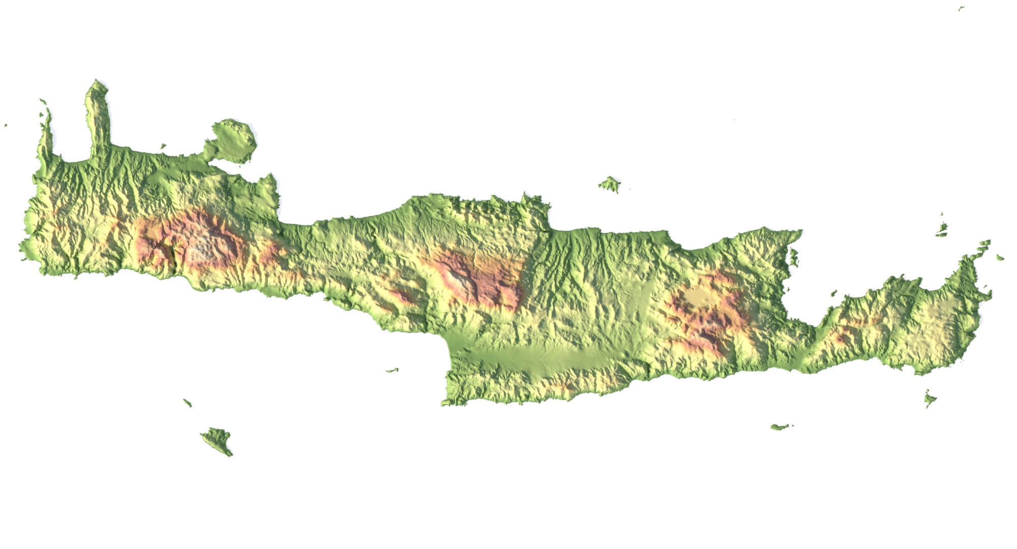 Greece Terrain 3D Map by Shustrik