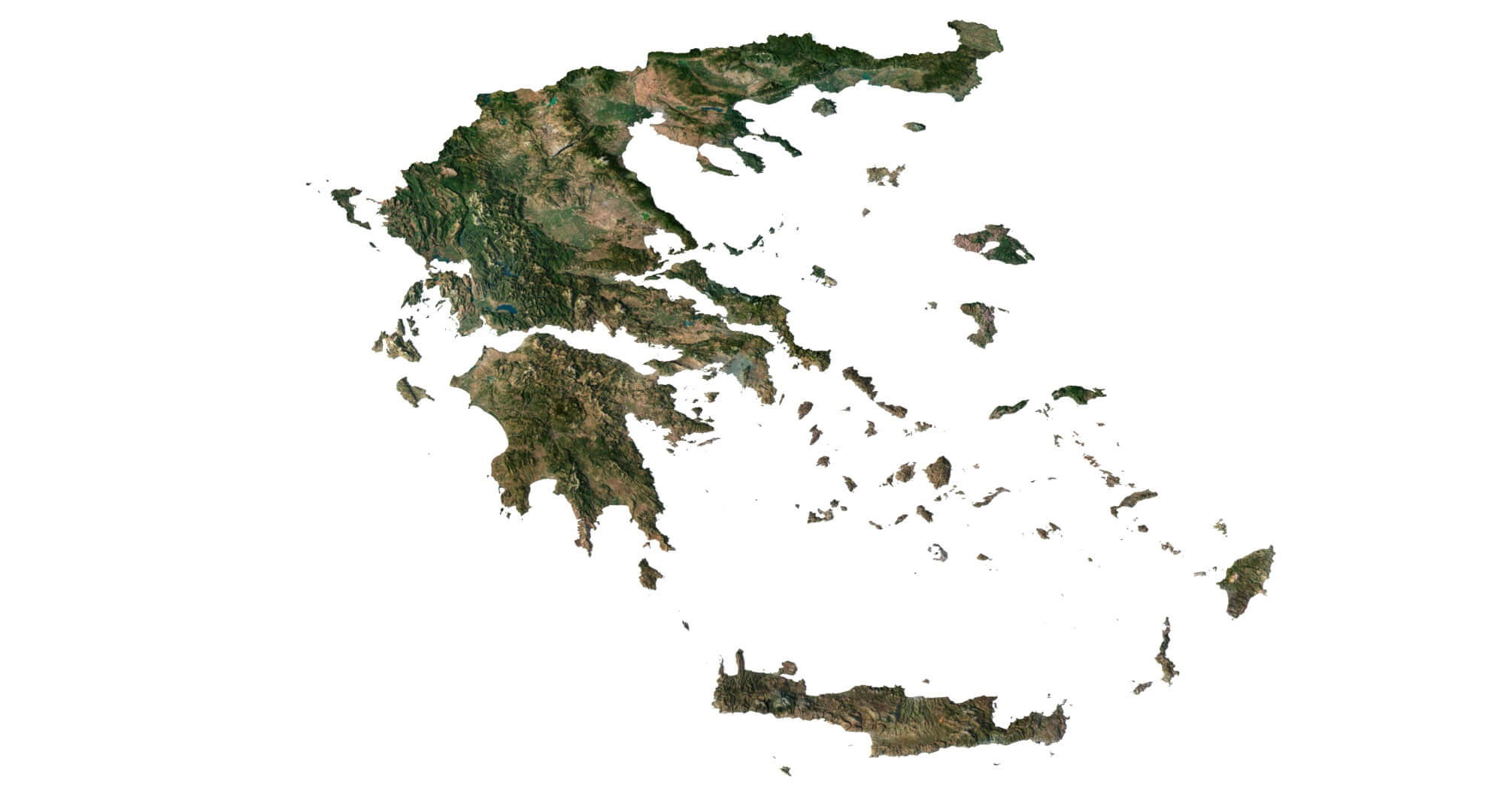 Greece Terrain 3D Map by Shustrik