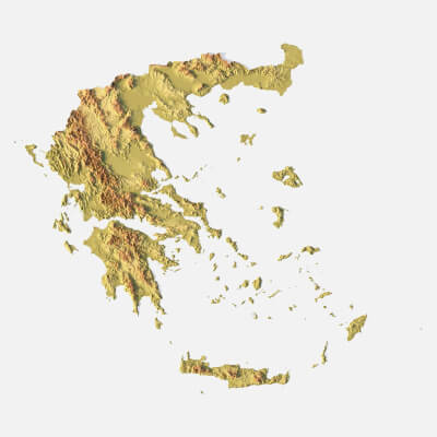Greece Terrain for CNC, Printing and Design - 3D Model by Shustrik
