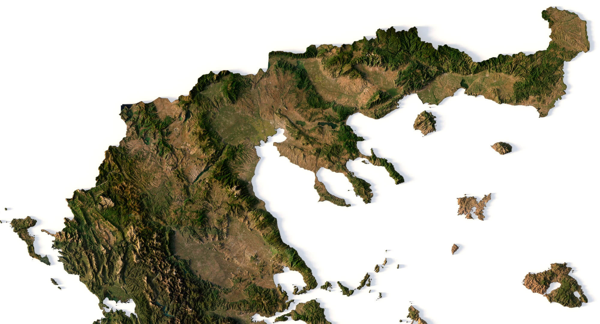 Greece Terrain - 3D Model by Shustrik
