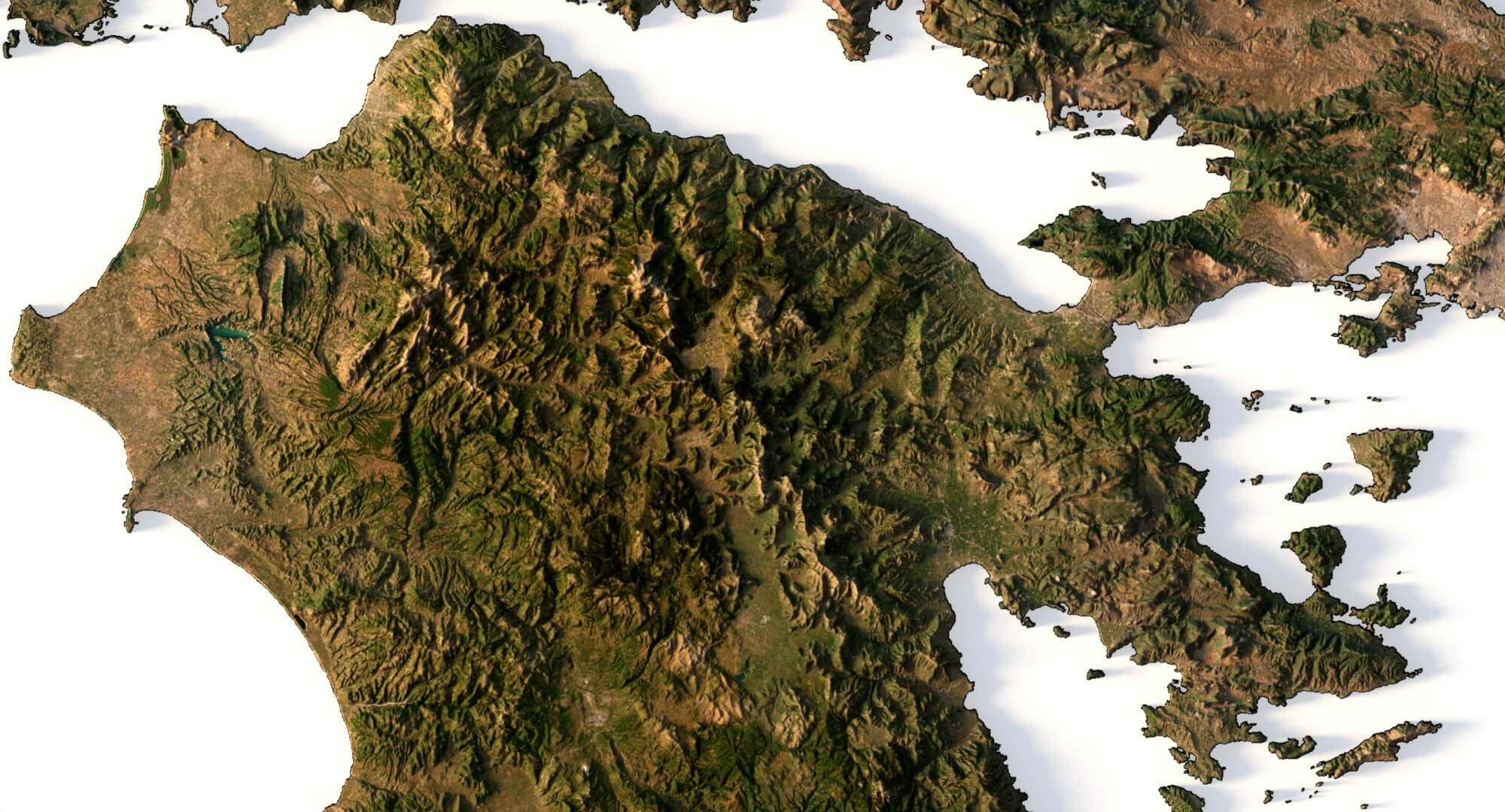 Greece Terrain - 3D Model by Shustrik
