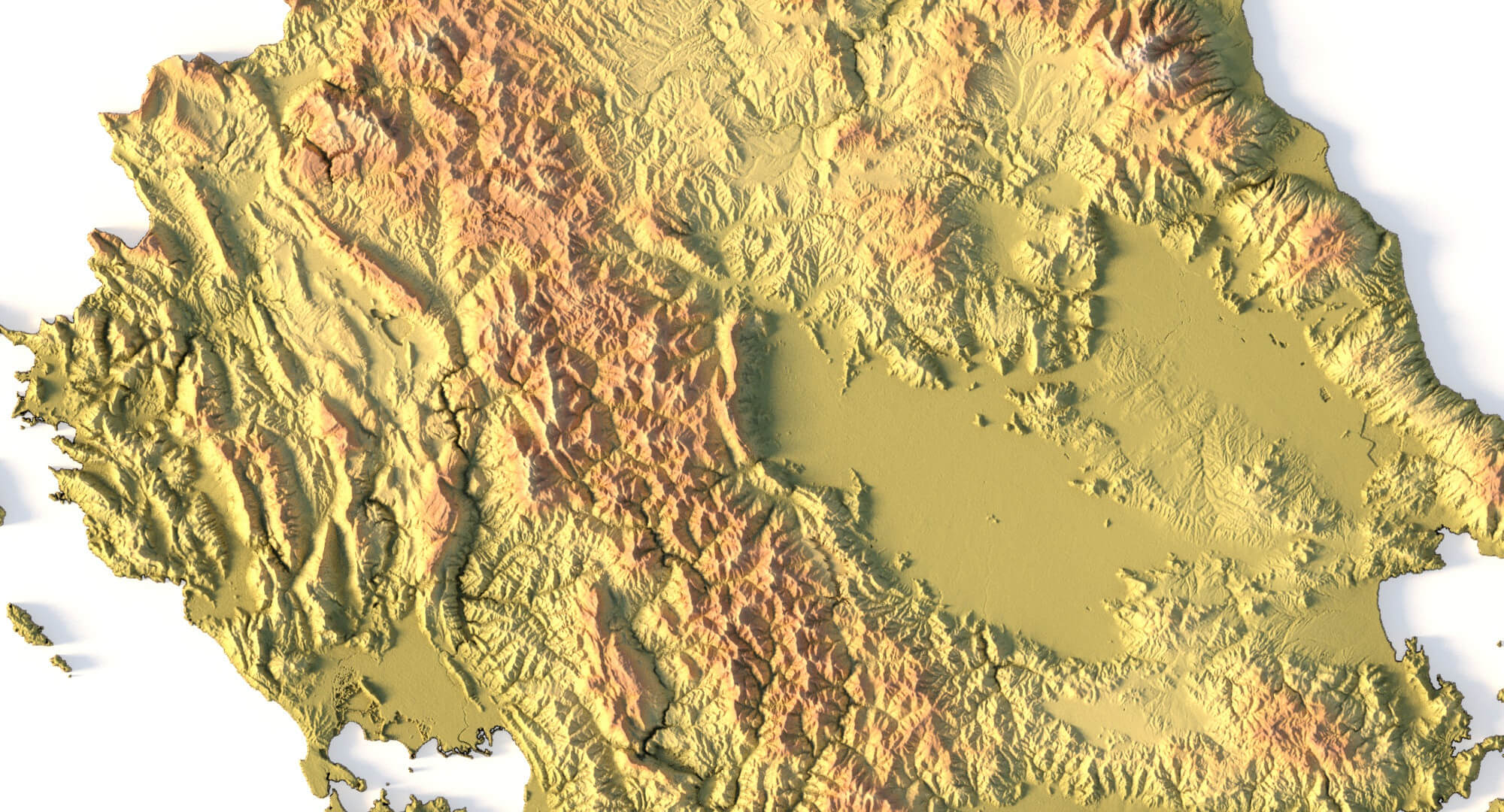 Greece Terrain - 3D Model by Shustrik