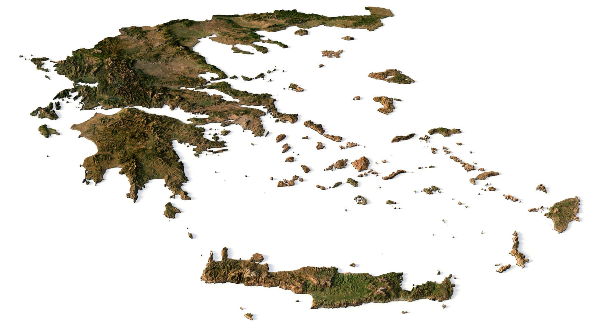 Greece Terrain - 3D Model by Shustrik