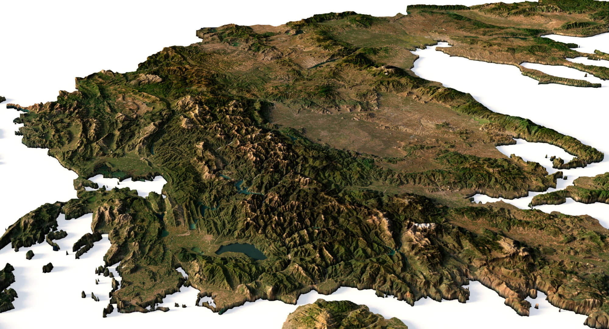 Greece Terrain - 3D Model by Shustrik