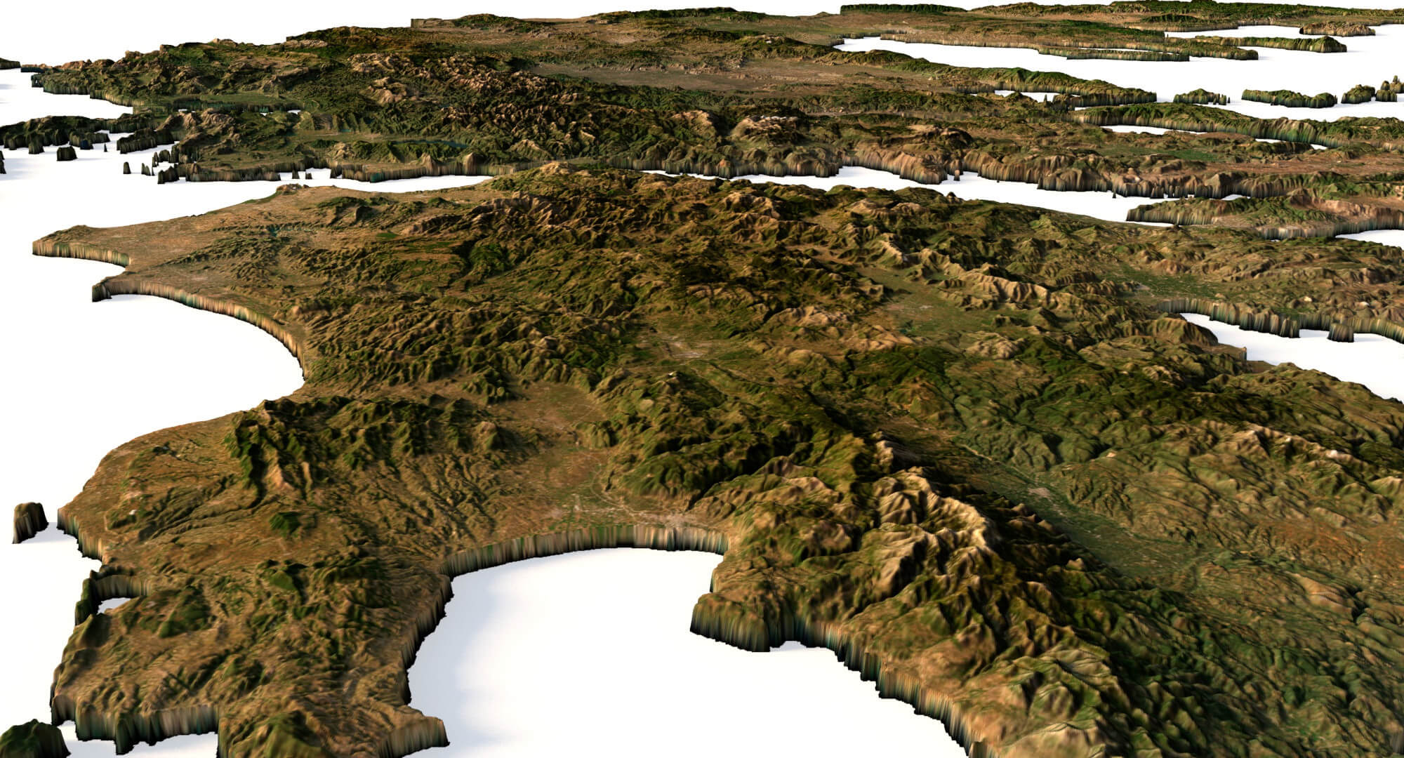 Greece Terrain - 3D Model by Shustrik