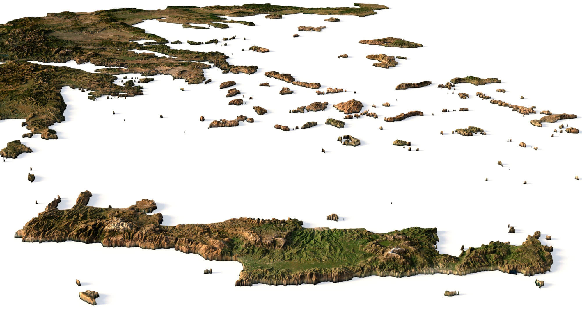 Greece Terrain - 3D Model by Shustrik