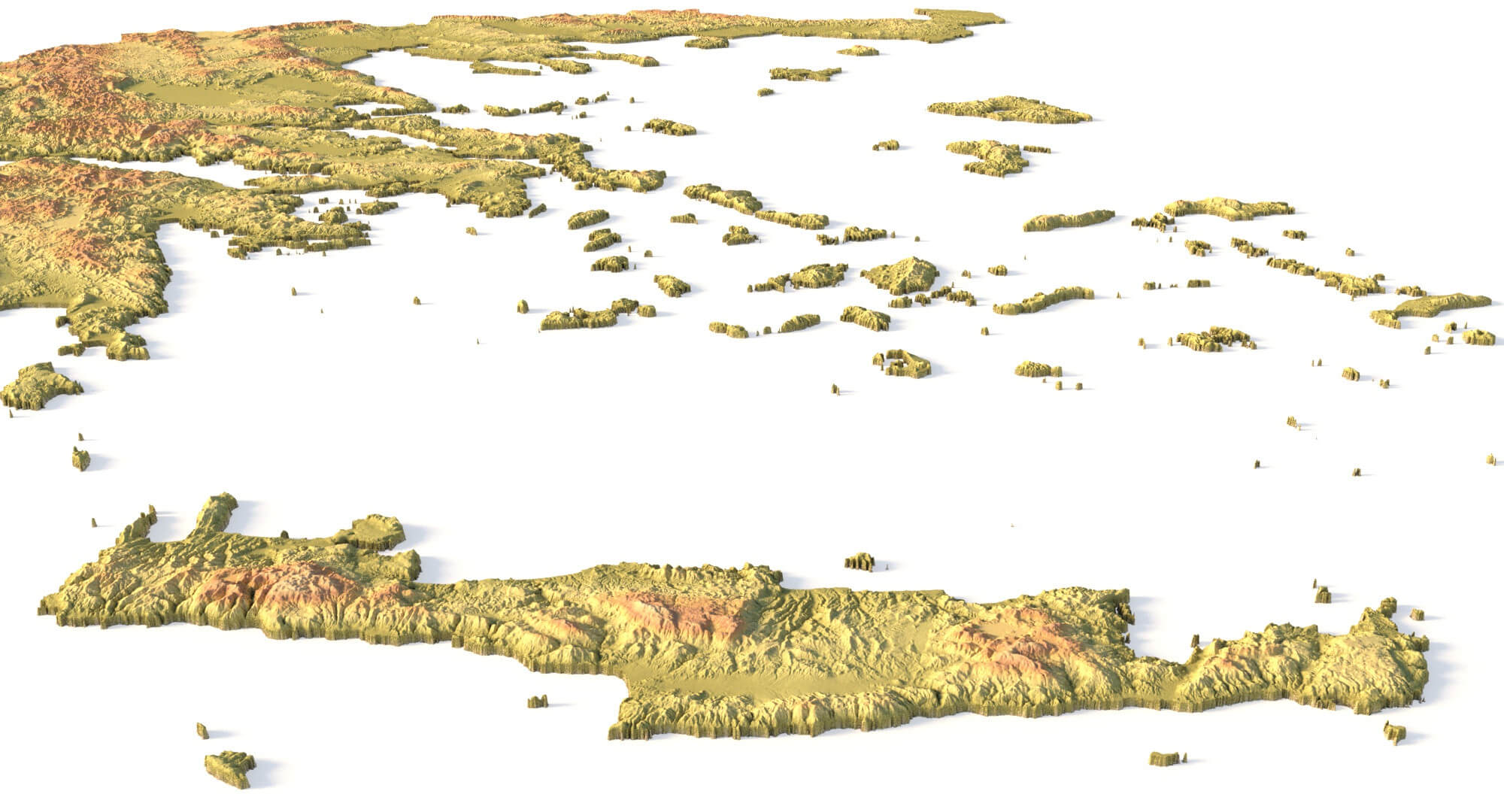 Greece Terrain - 3D Model by Shustrik