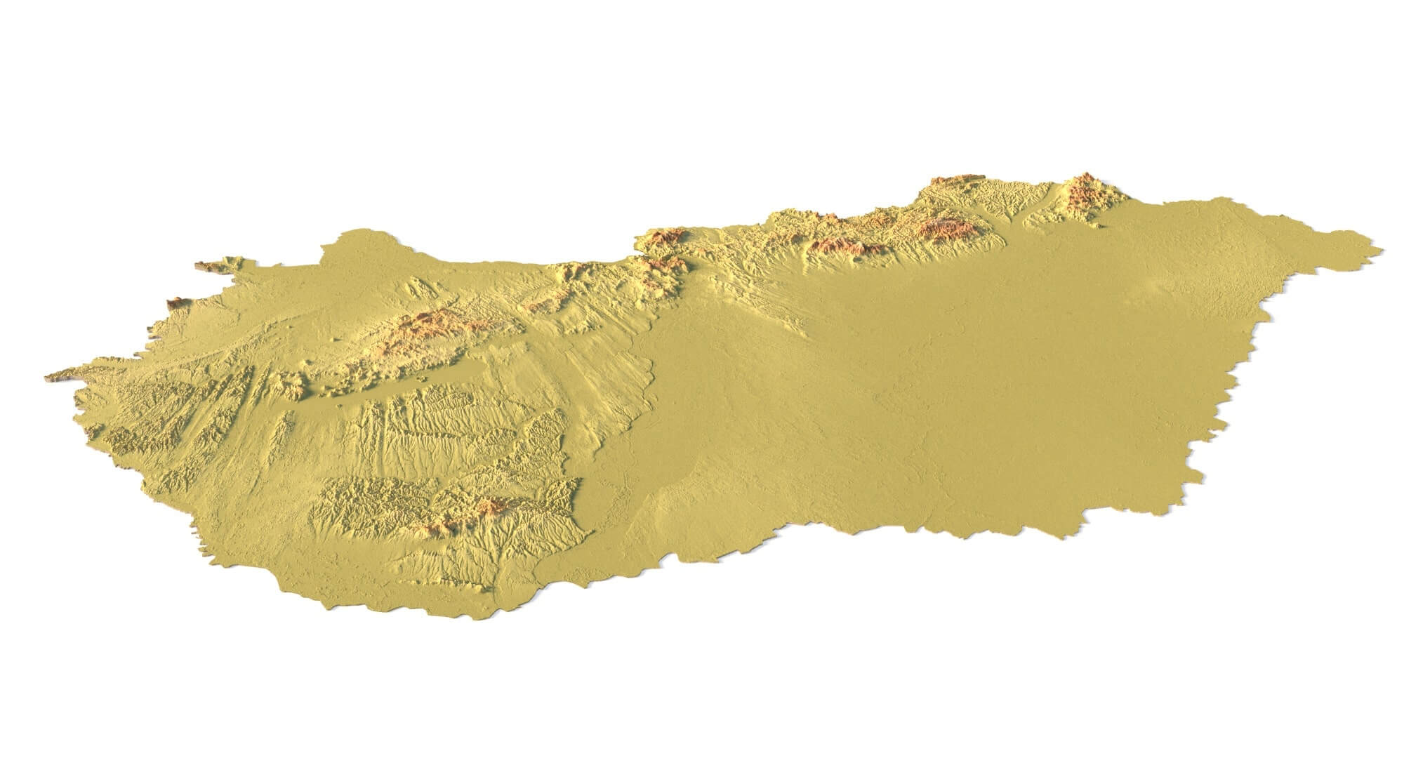 Hungary Terrain For Cnc Printing And Design 3d Print Model By Shustrik