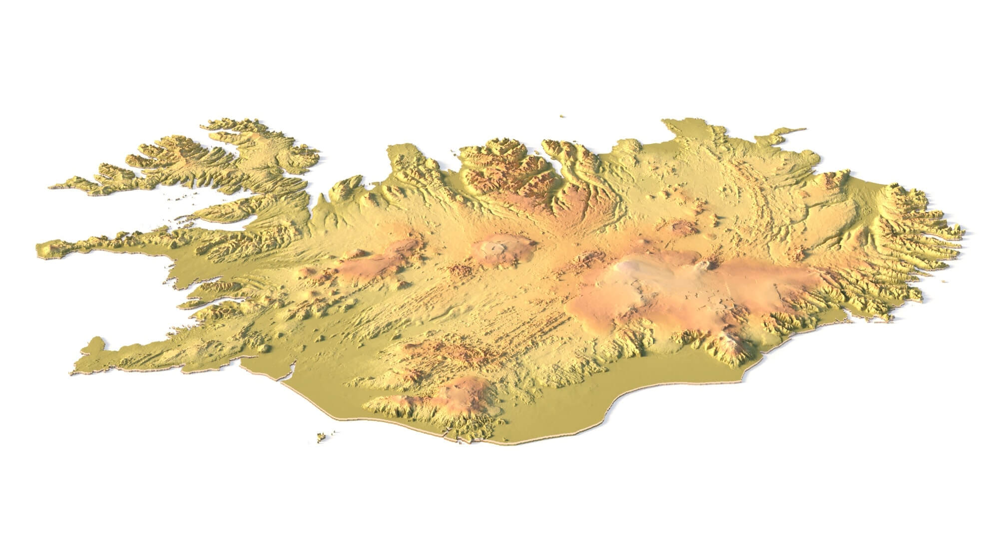 Iceland Terrain for CNC, Printing and Design - 3D Model by Shustrik