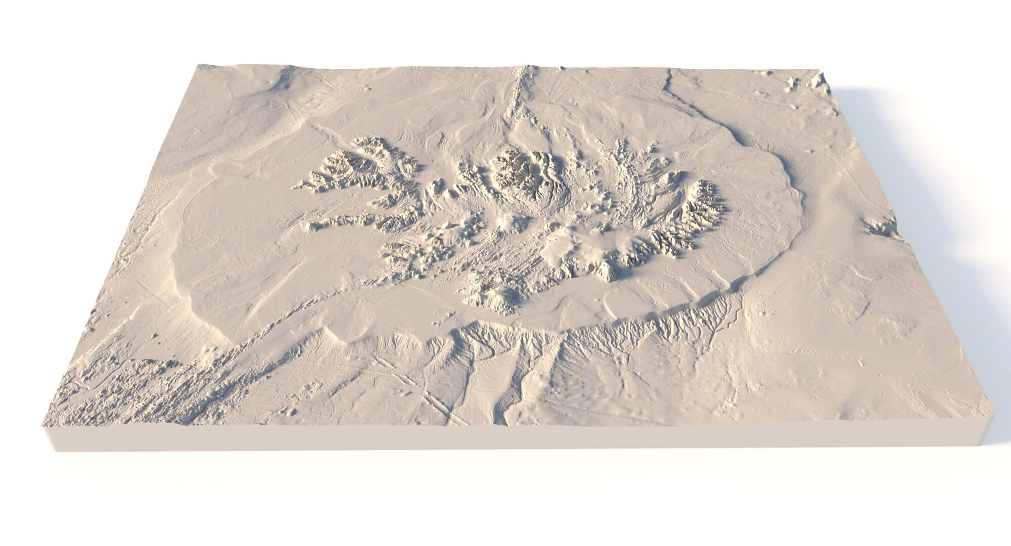 Iceland Terrain Without Water - 3D Model by Shustrik